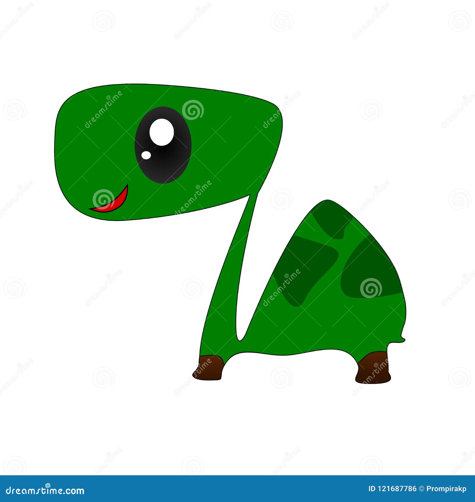 Turtle are Smiling Cartoon, Vector Illustration Stock Vector ...