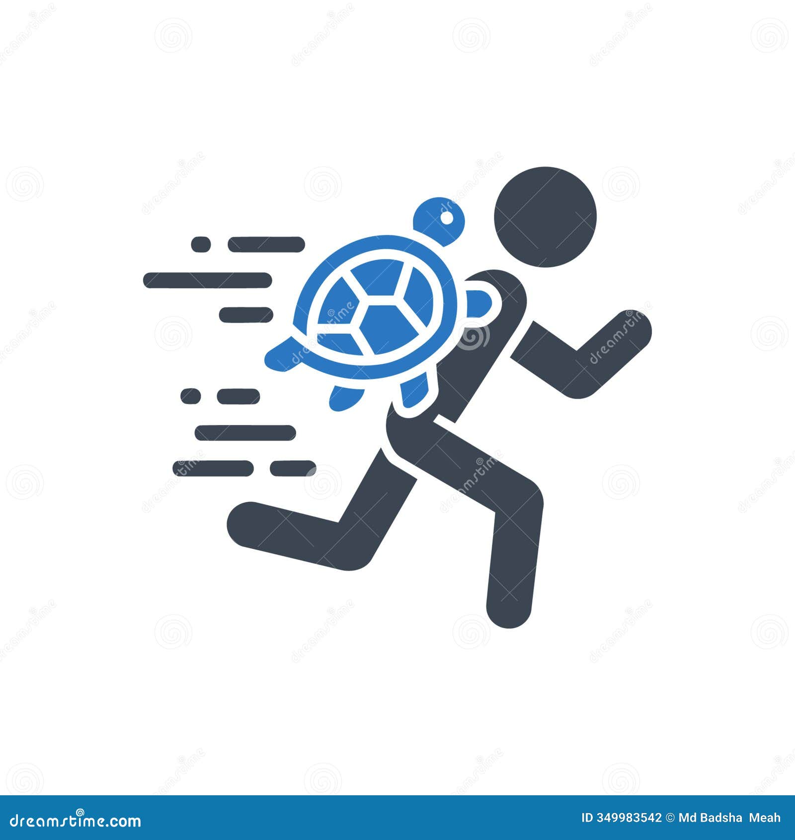 Turtle Speed Runner Icon stock illustration. Illustration of icon ...