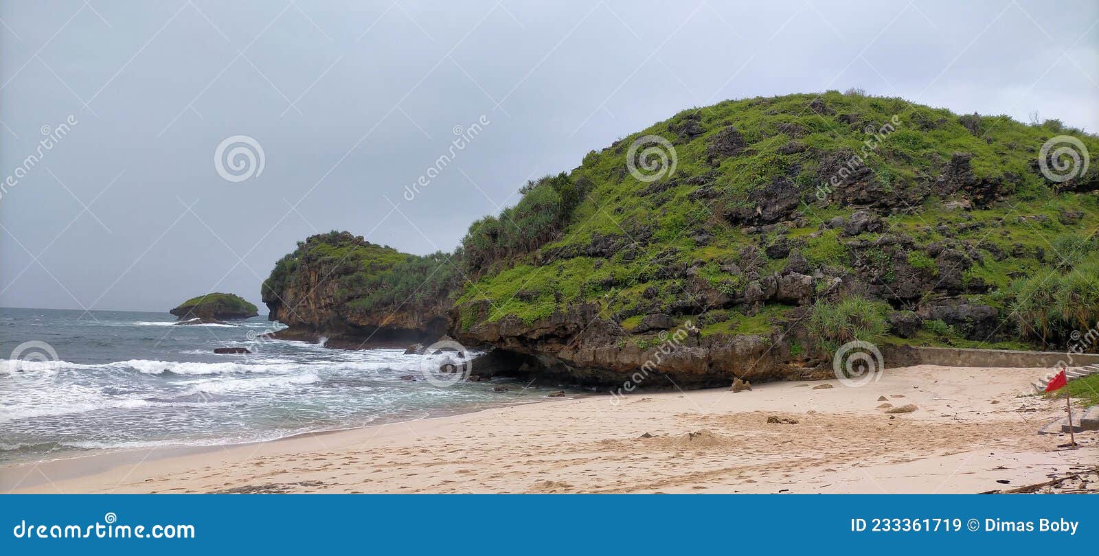 Turtle Stone on the Beach of Srau, Pacitan, East Java, Indonesia Stock ...