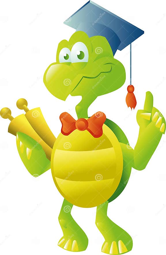 Turtle teacher stock vector. Illustration of cartoon - 25095318