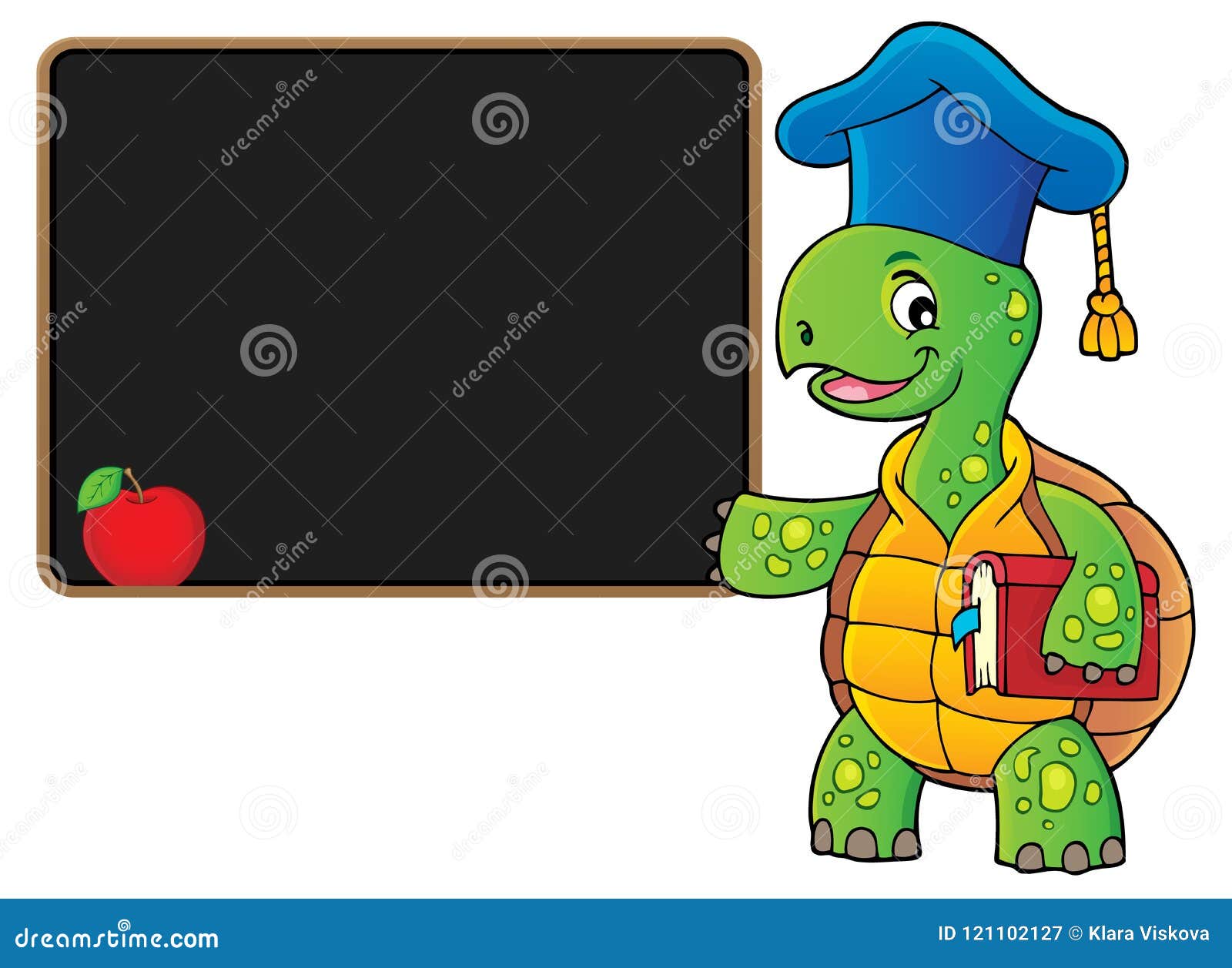 Turtle Teacher Isolated Coloring Page For Kids Cartoon Vector ...
