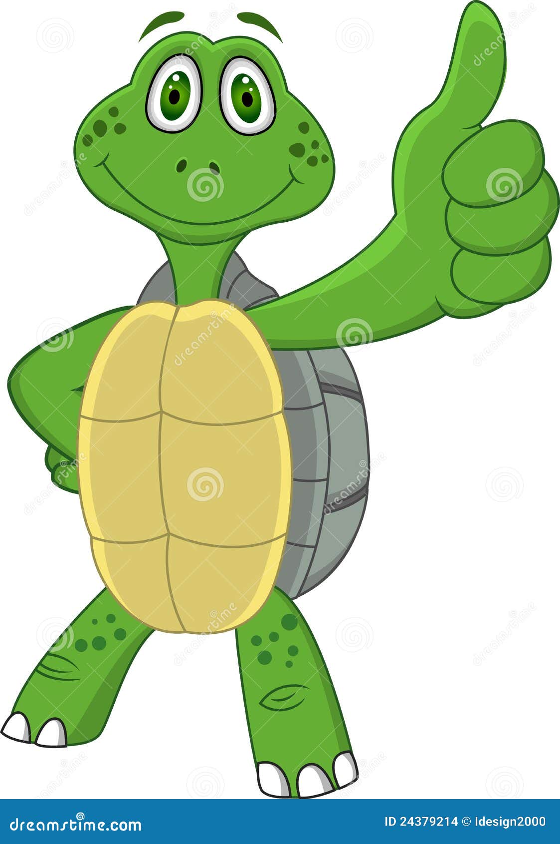 Turtle with thumb up stock vector. Illustration of color - 24379214