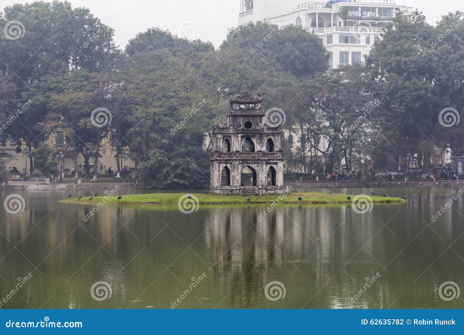 Turtle tower in Hanoi stock photo. Image of city, square - 62635782
