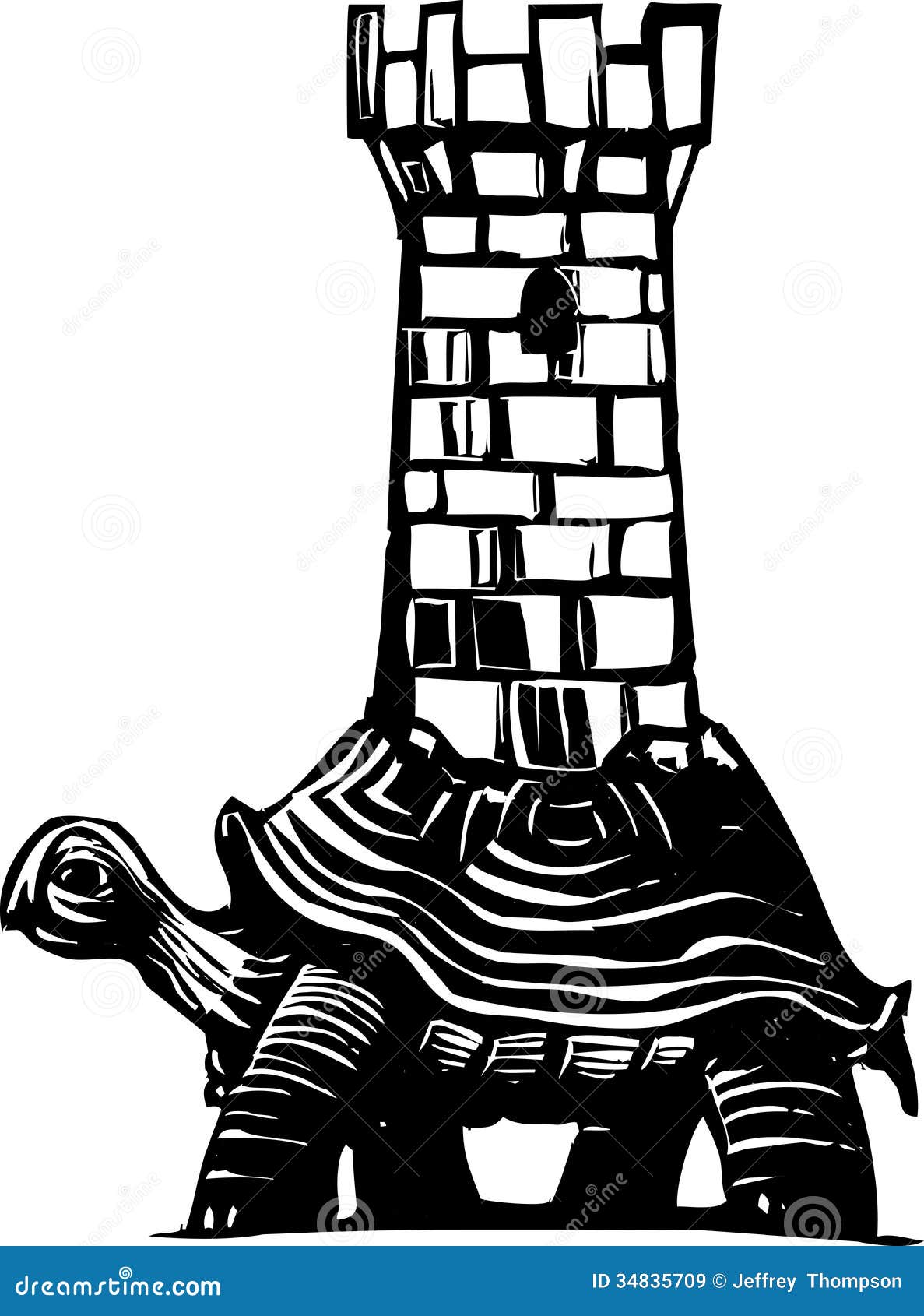 Turtle Tower stock vector. Illustration of fort, reptile - 34835709