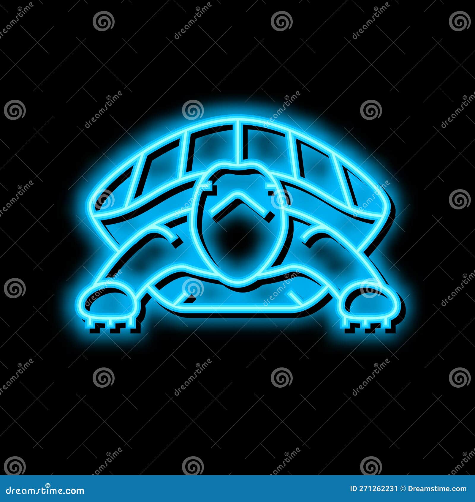 Turtle Tropical Neon Glow Icon Illustration Stock Vector - Illustration ...