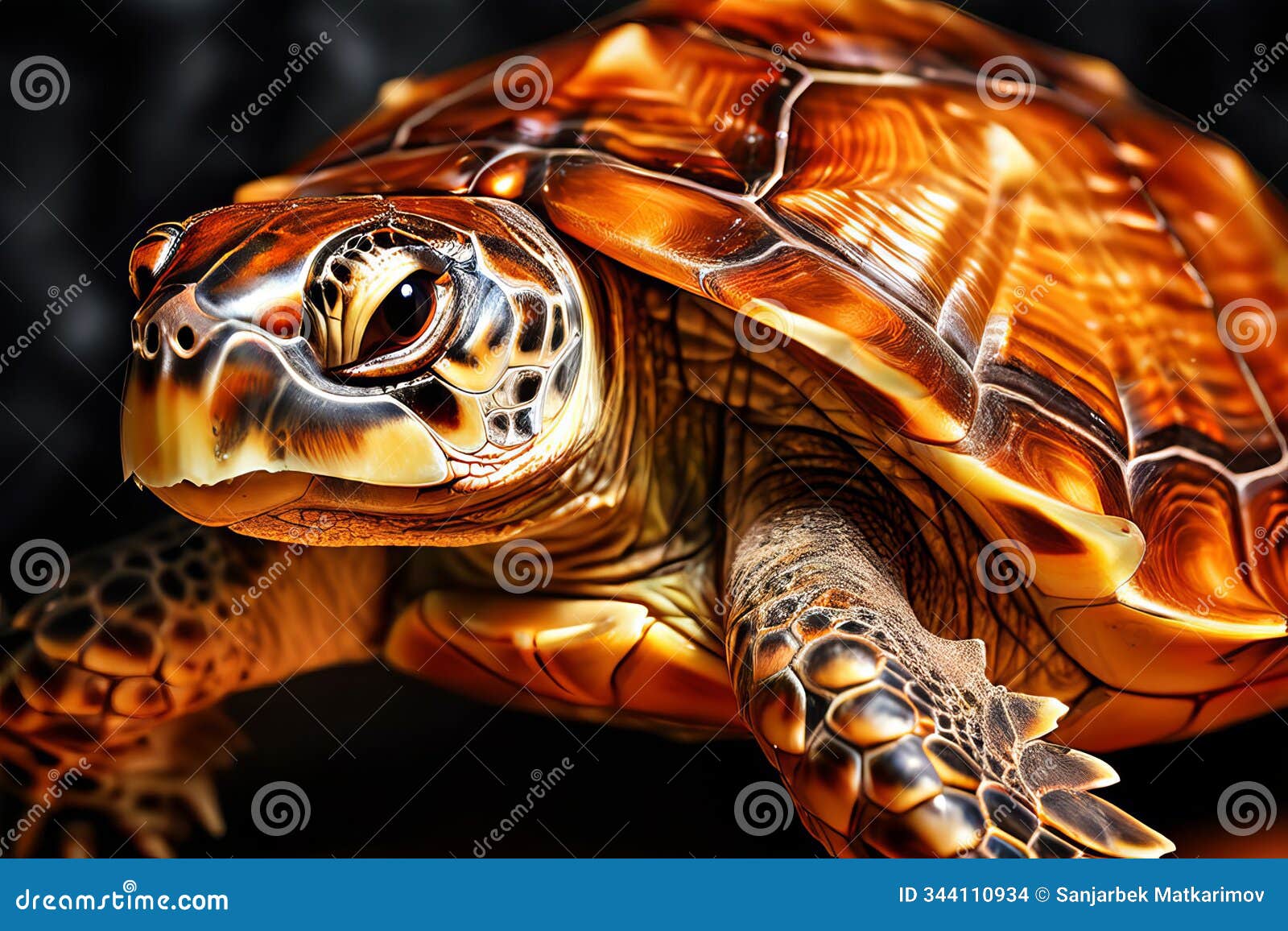 Turtle Trot Close Up of a Turtles Shell Photogram Effect Stock ...