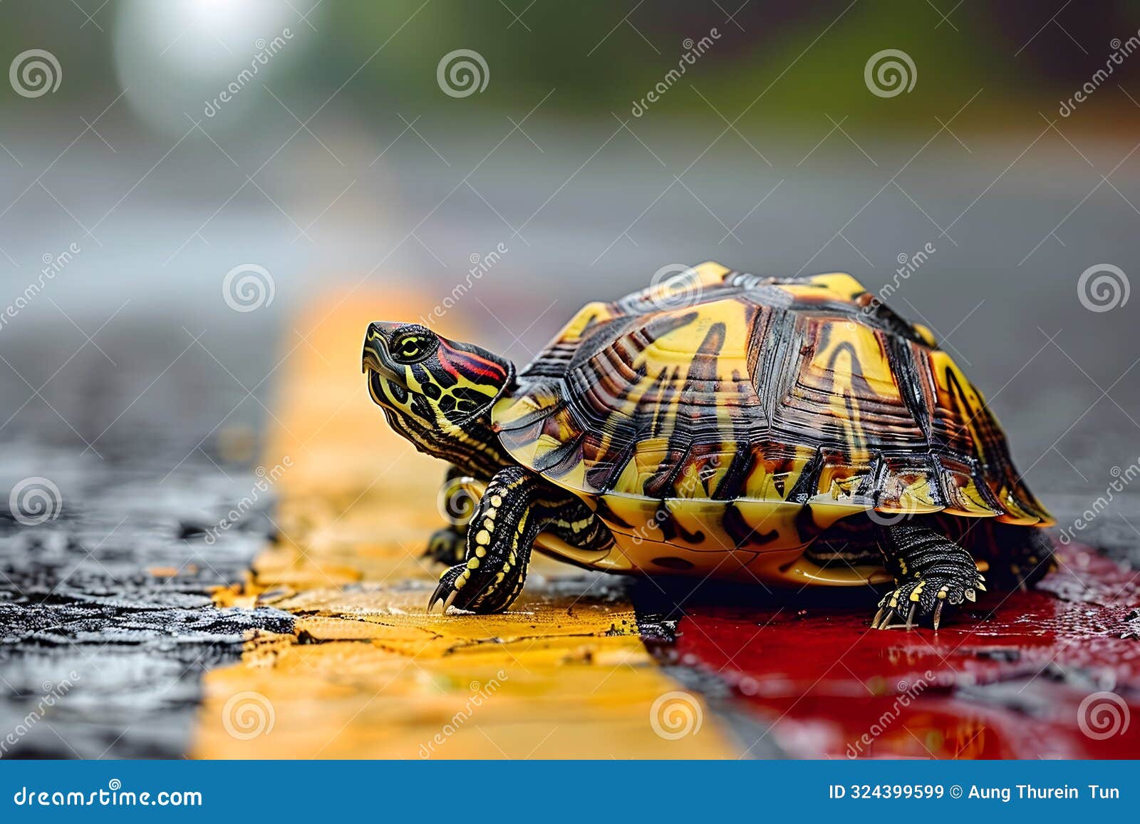 A Turtle and Winning Trophy As a Concept of Perseverance Stock Image ...