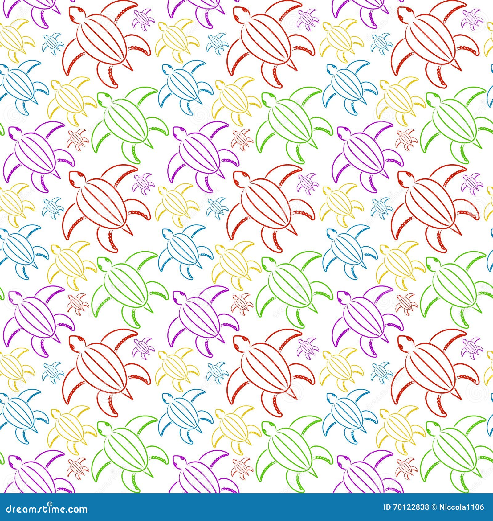 Turtles stock vector. Illustration of card, drawing, reptile - 70122838