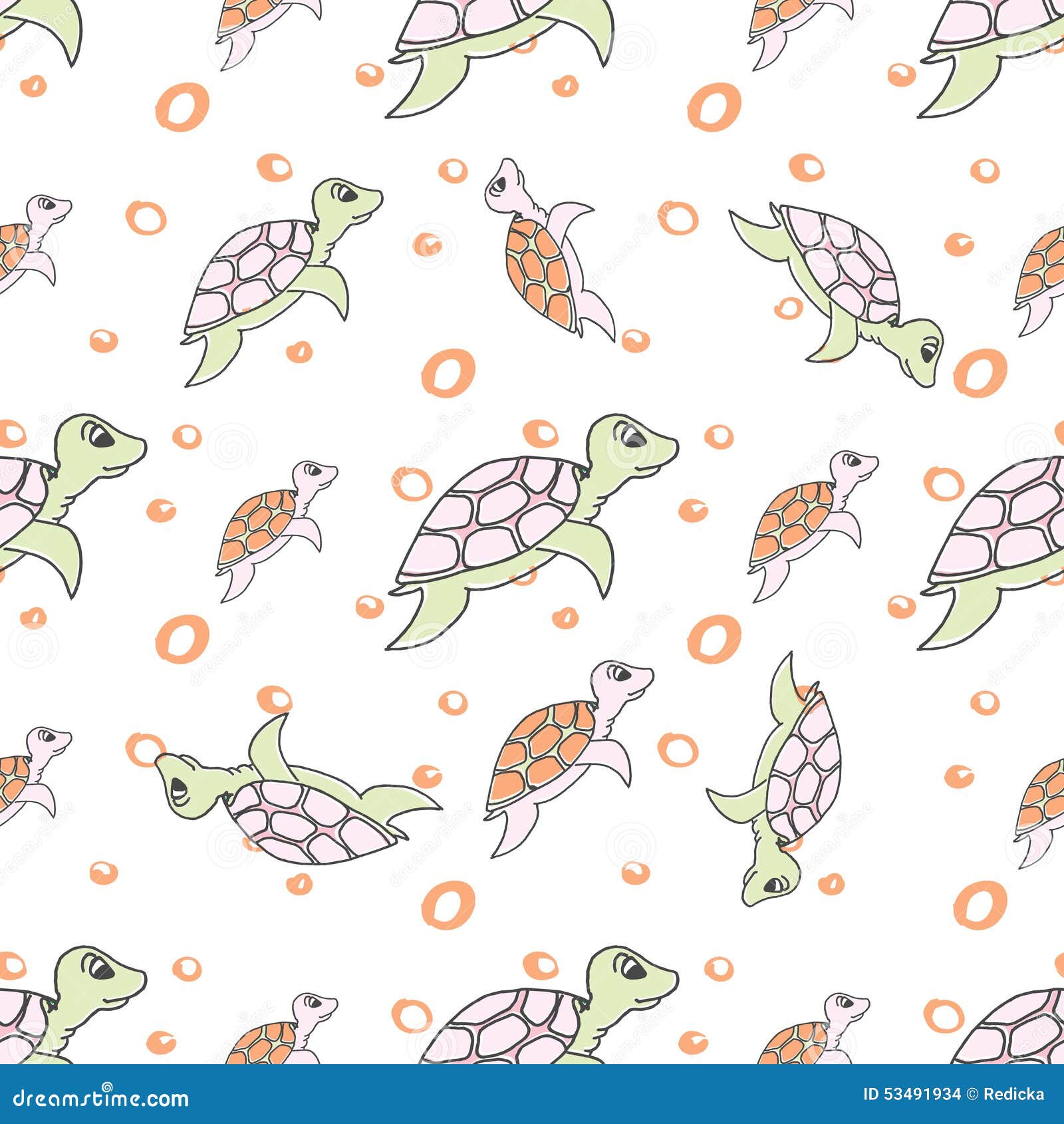 Turtles in cartoon style stock vector. Illustration of childlike - 53491934