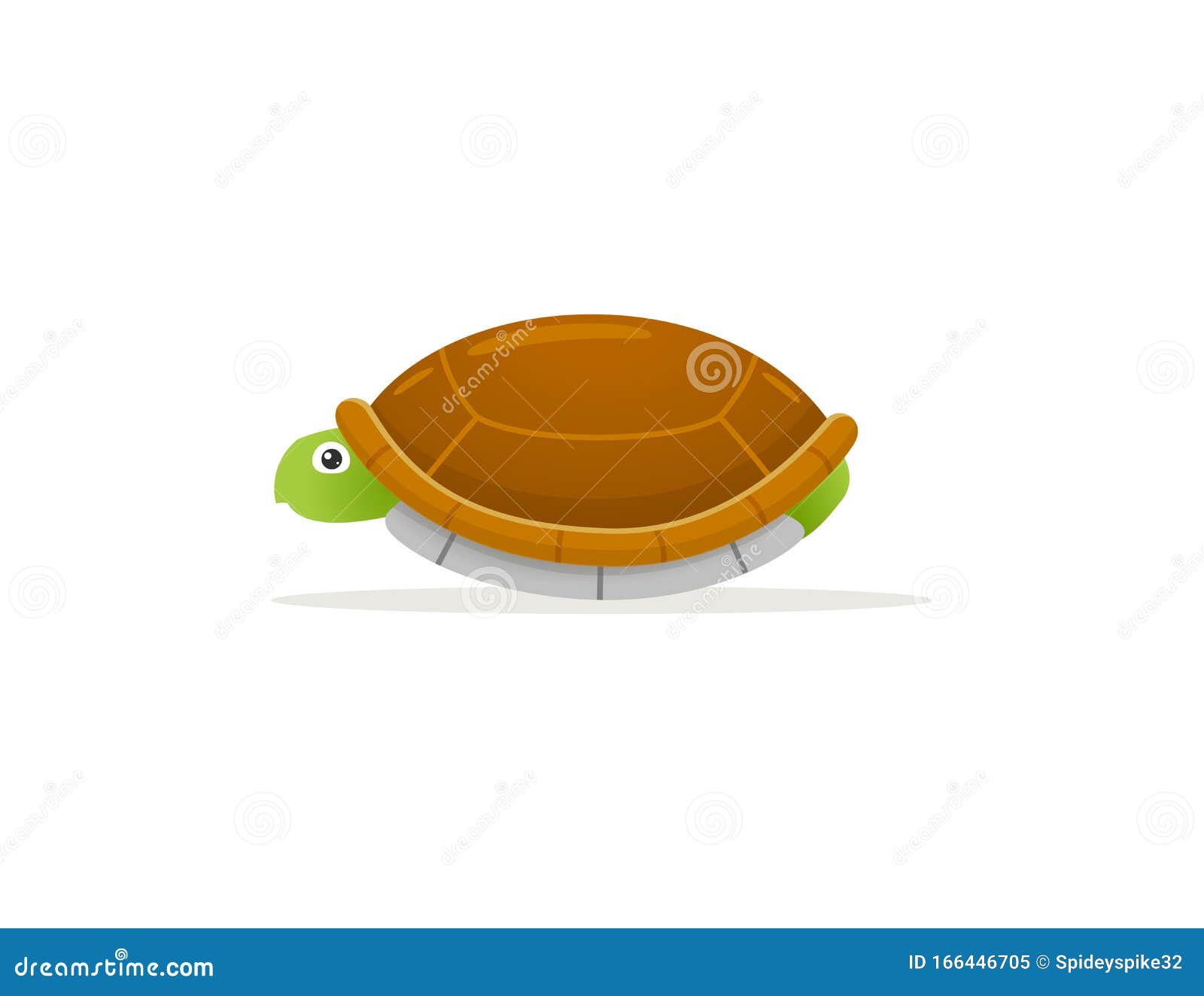 Turtles Hide in the Shell. Isolated Vector Illustration Stock Vector ...