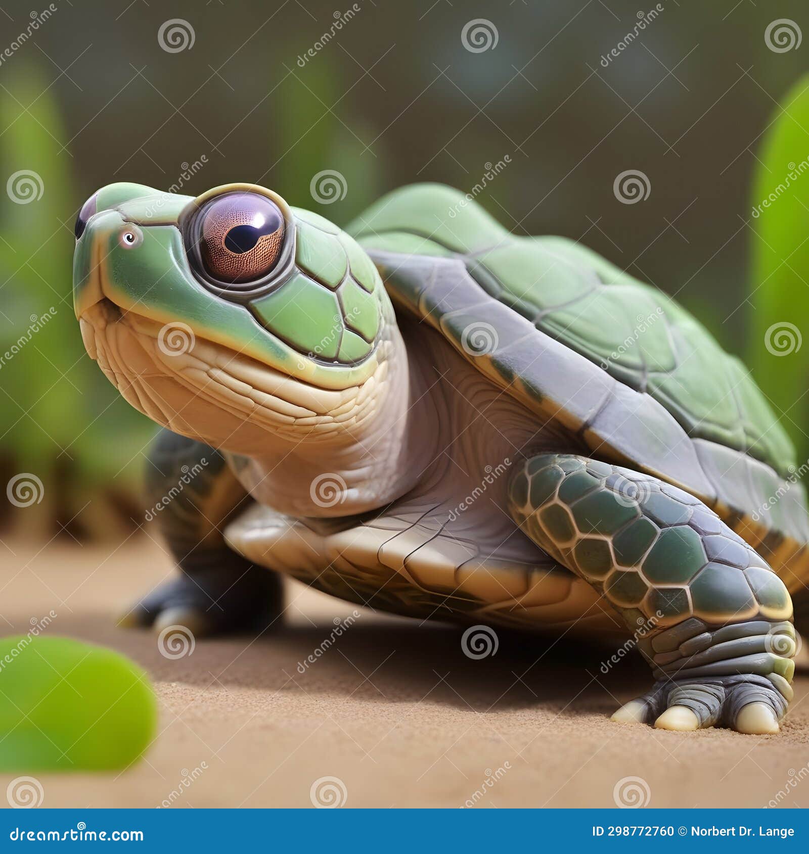 Turtles with Shells, AI-generatet Stock Photo - Image of living ...