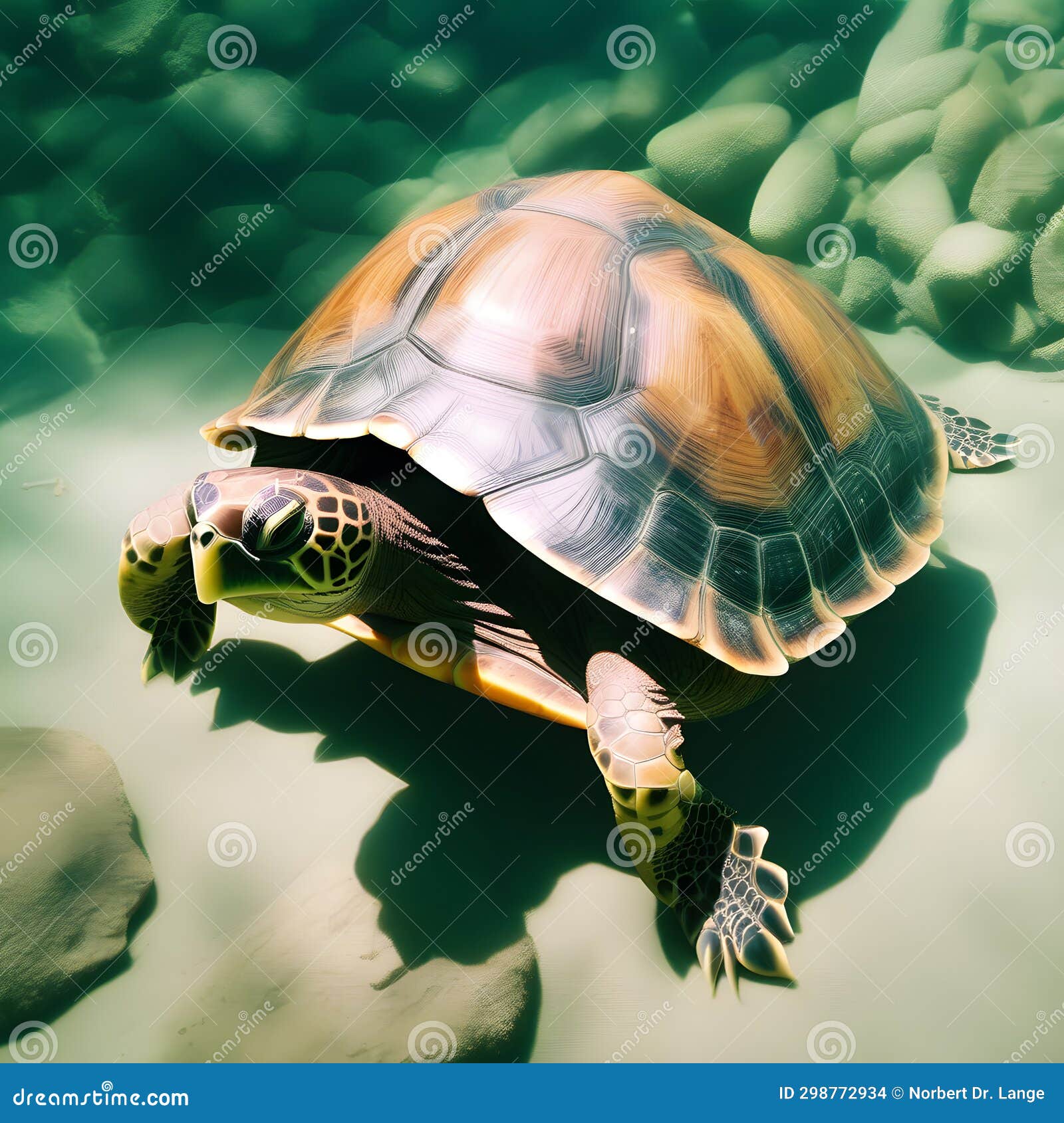 Turtles with Shells, AI-generatet Stock Photo - Image of sturdy ...
