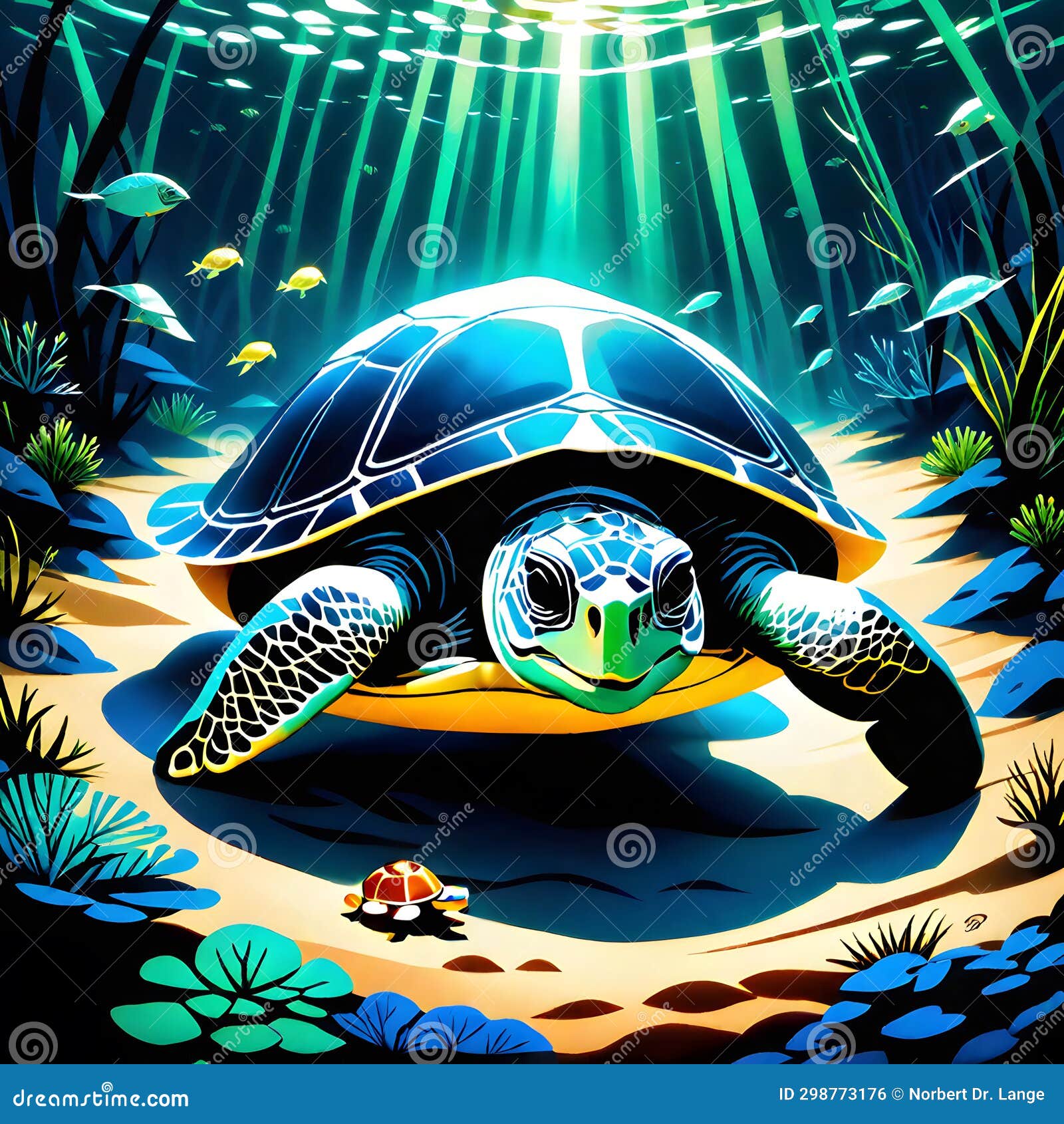 Turtles with Shells, AI-generatet Stock Photo - Image of aigeneratet ...