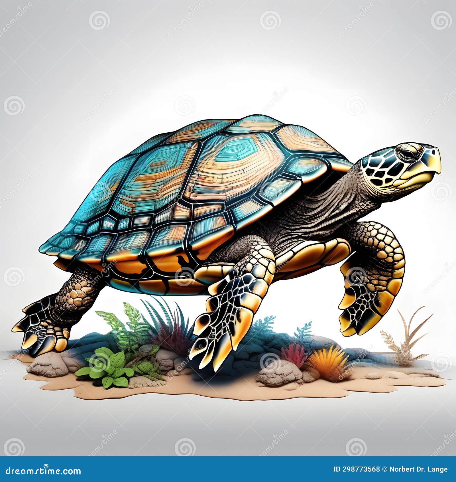 Turtles with Shells, AI-generatet Stock Photo - Image of sturdy ...