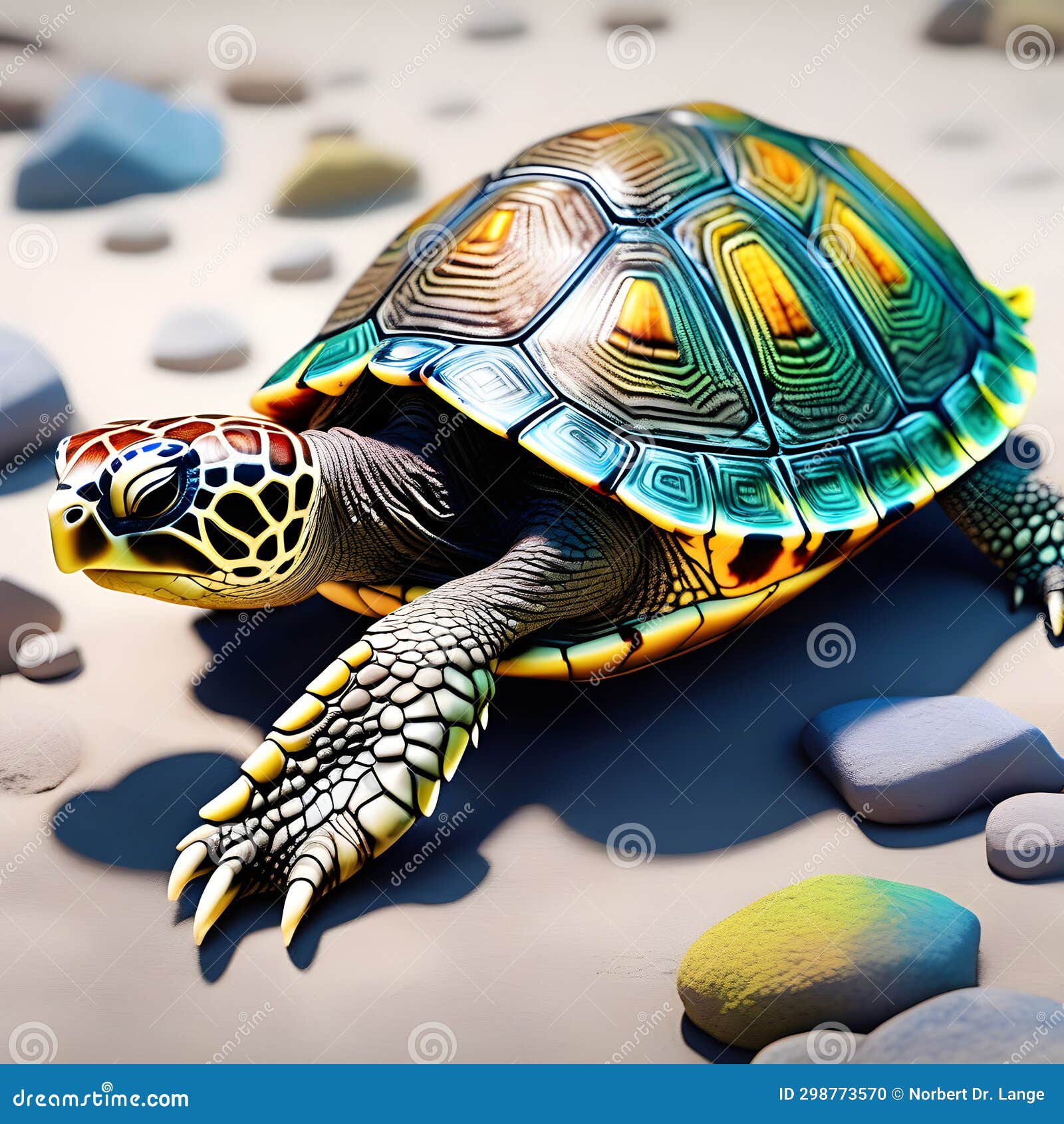 Turtles with Shells, AI-generatet Stock Photo - Image of sluggish ...