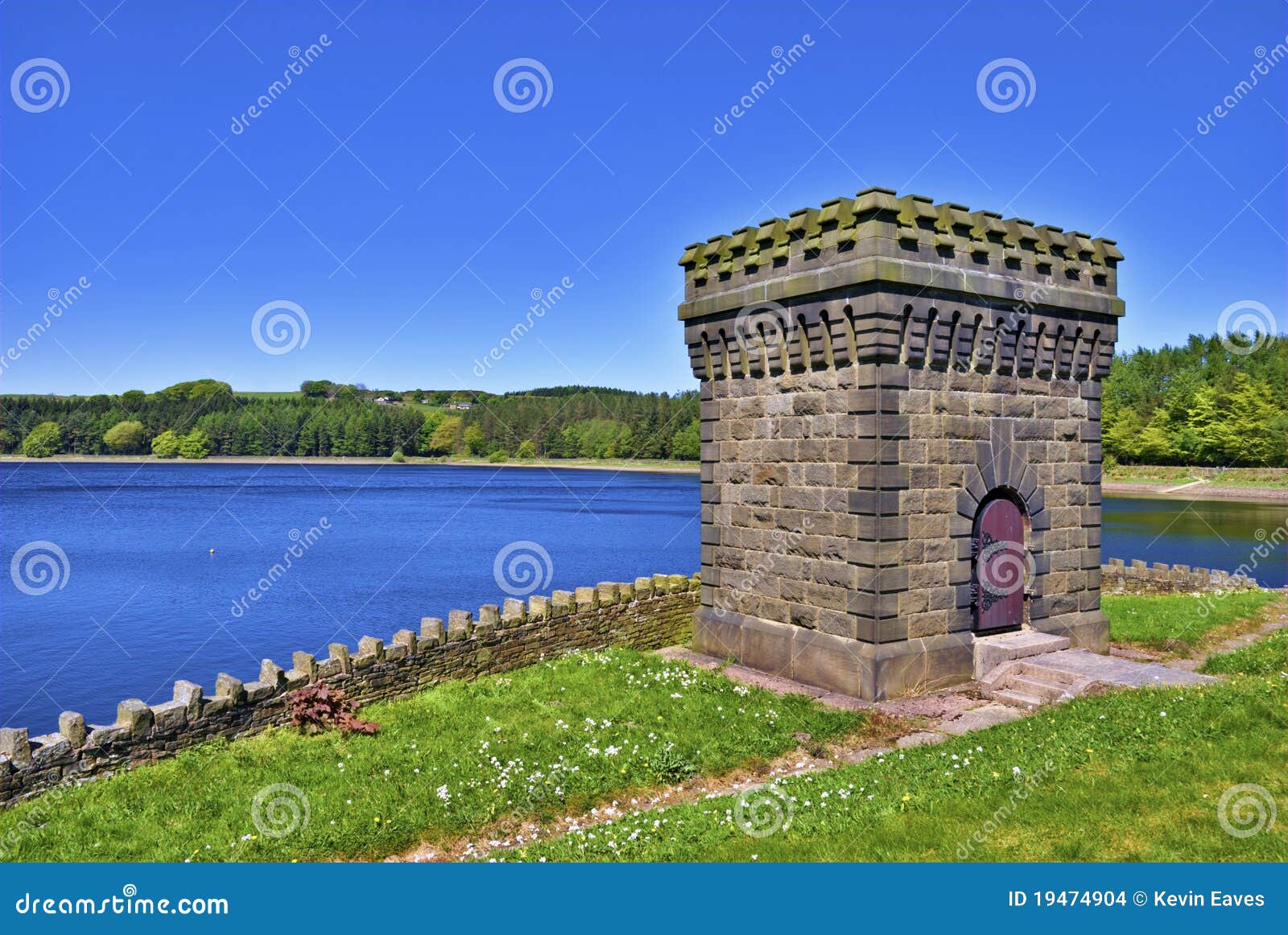 Turton Reservoir Tower stock photo. Image of tower, entwistle - 19474904