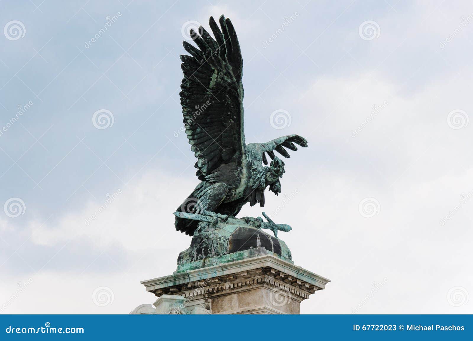 Turul bird by Gyula Donath stock image. Image of plinth - 67722023