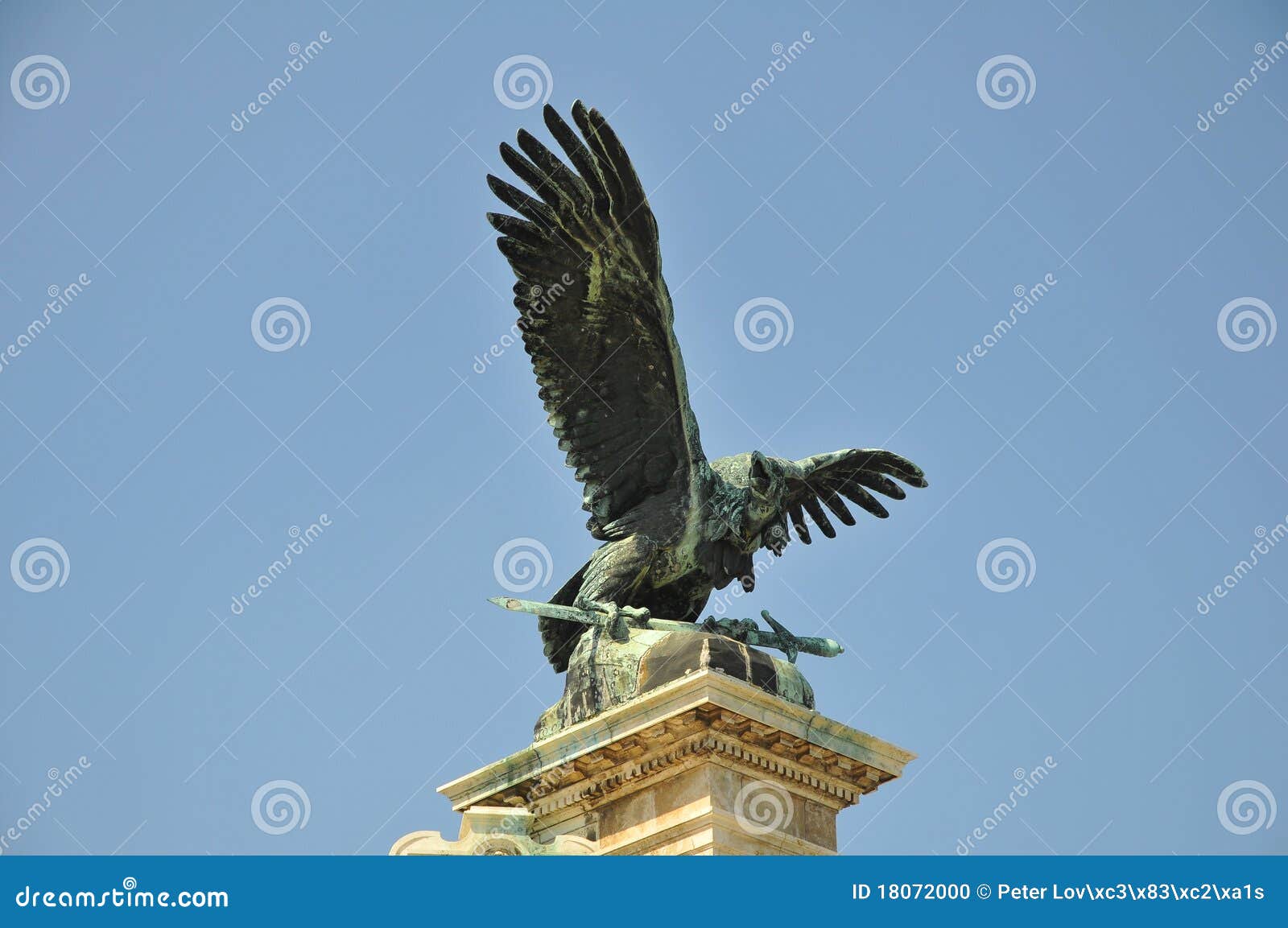 Turul - the Mythic Bird Budapest Stock Photo - Image of marble, battle ...