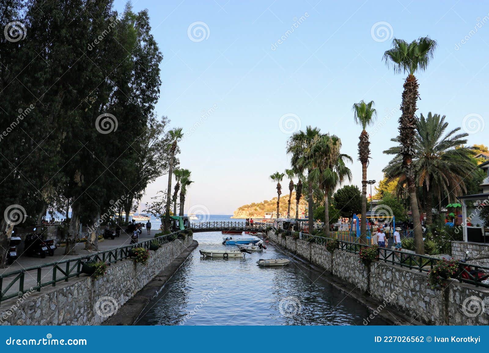 Turunc city view channel editorial photography. Image of coast - 227026562