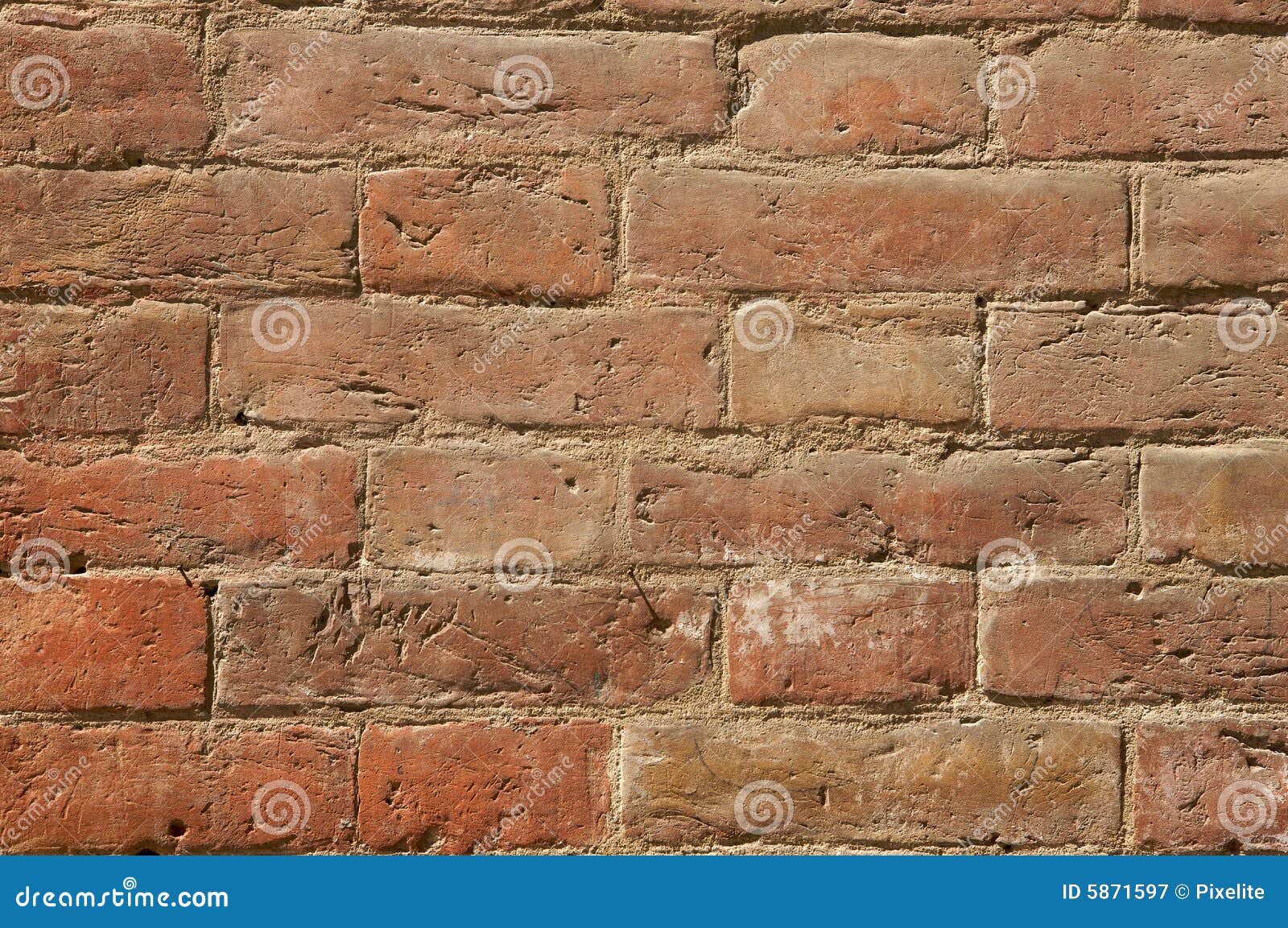 Tuscan brick wall stock image. Image of ruin, ancient - 5871597