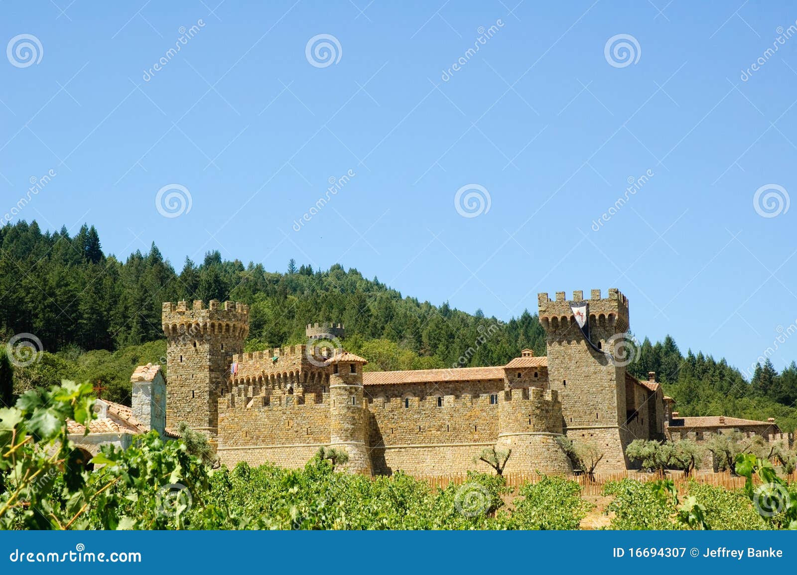 Tuscan castle stock image. Image of castle, california - 16694307