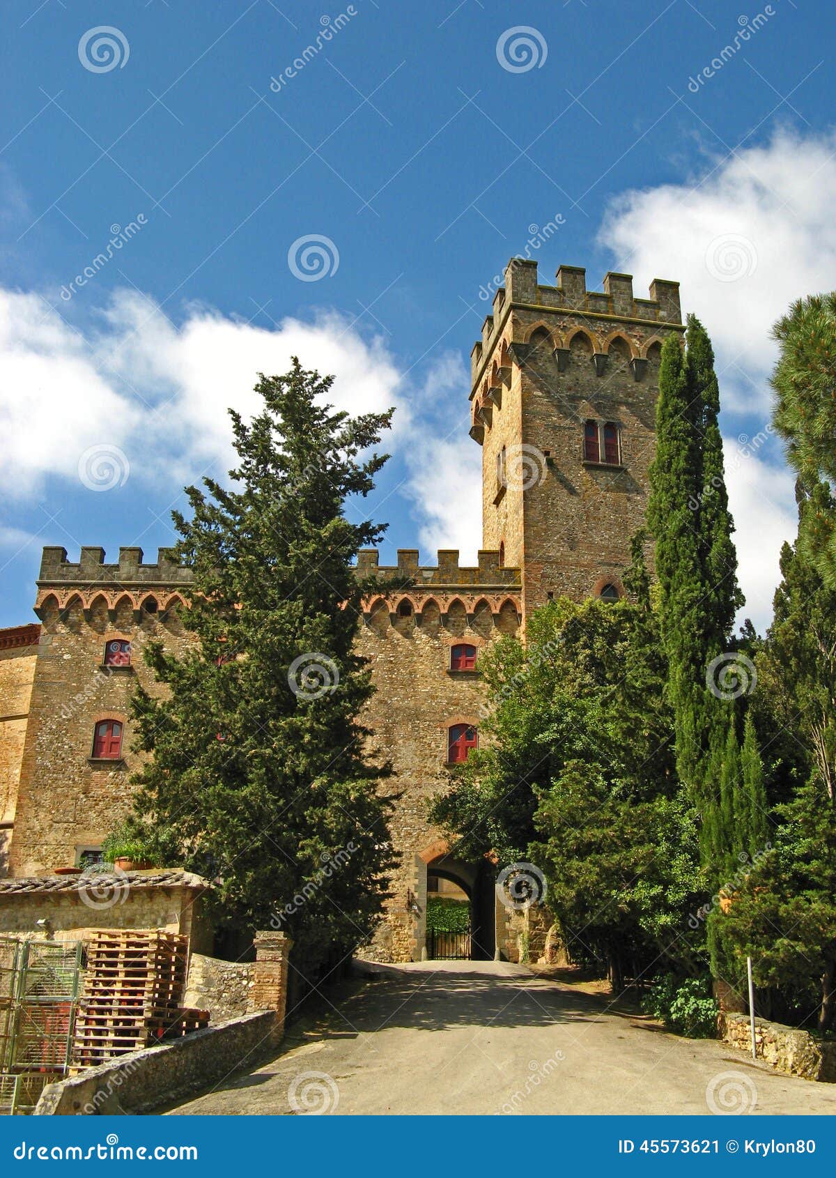 Tuscan Castle 01 stock image. Image of tuscany, destination - 45573621