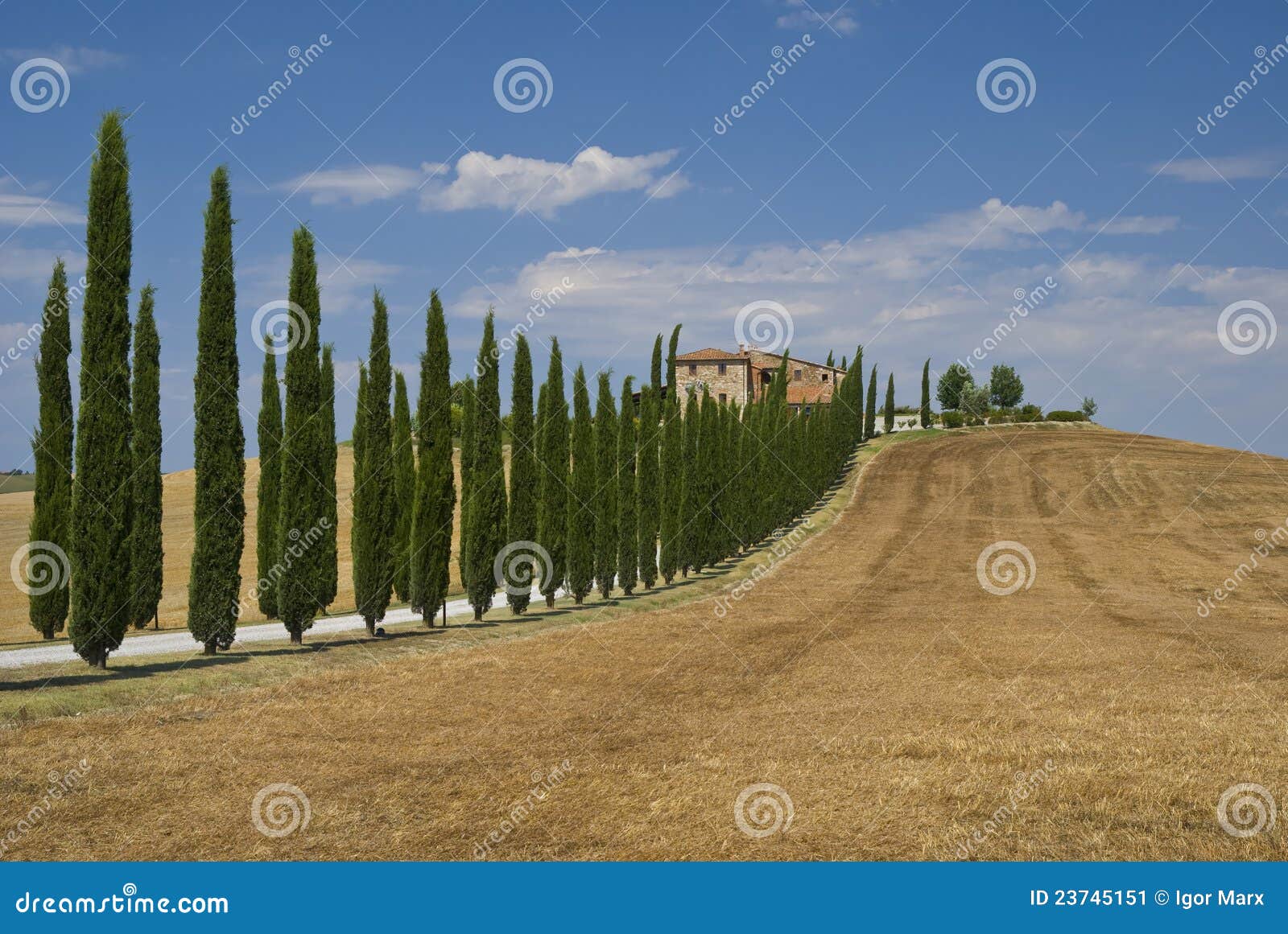 Tuscan landscape stock image. Image of green, farmhouse - 23745151