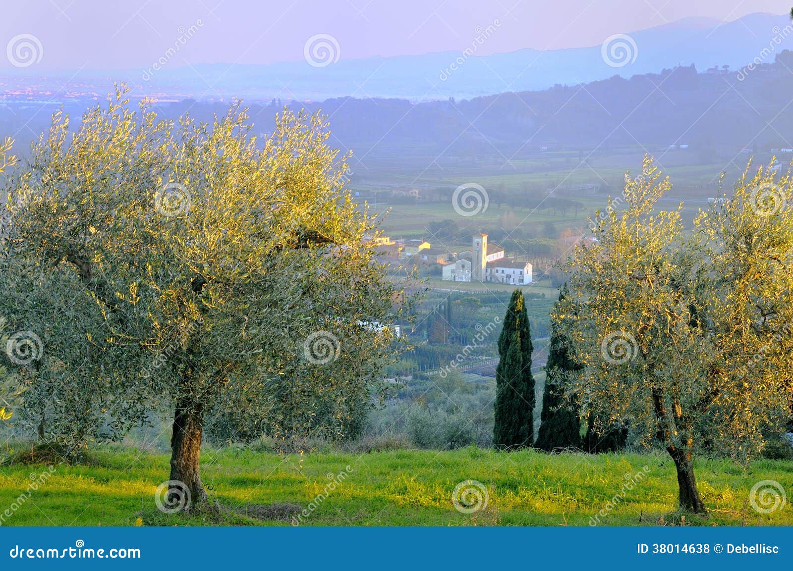 Tuscan landscape in winter stock photo. Image of vacation - 38014638