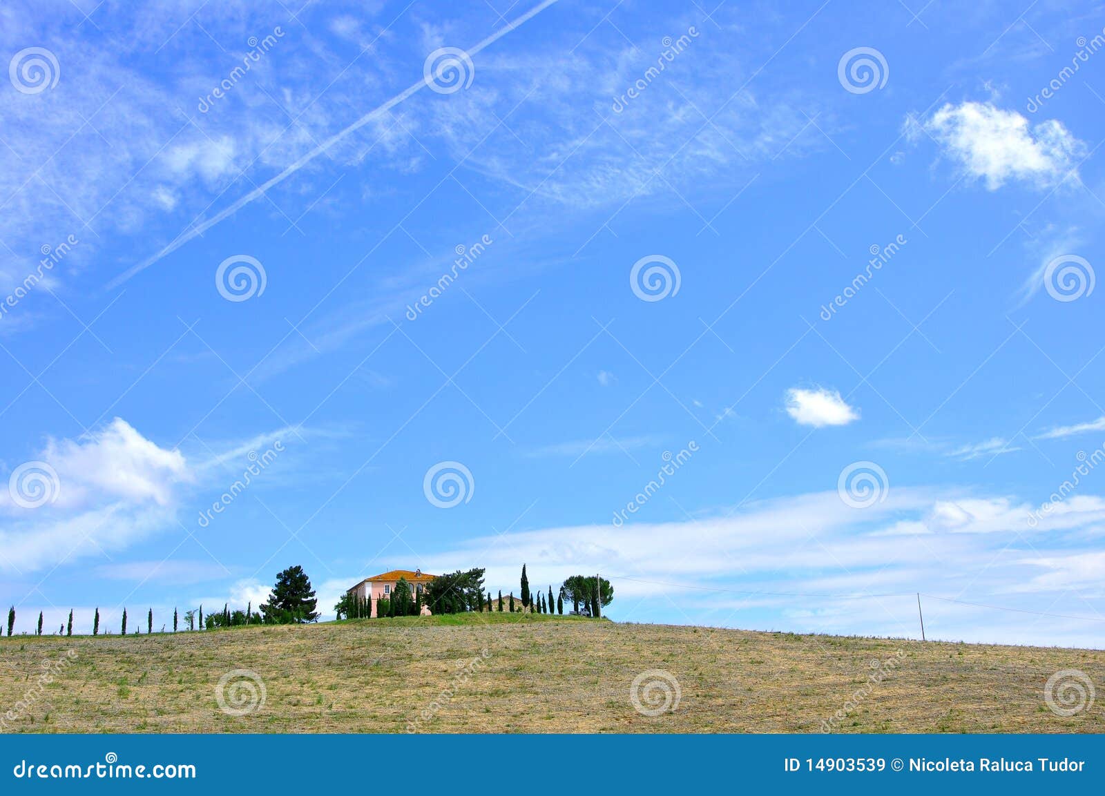 Tuscan Summer Sky and Landscape , Italy Stock Image - Image of clouds ...