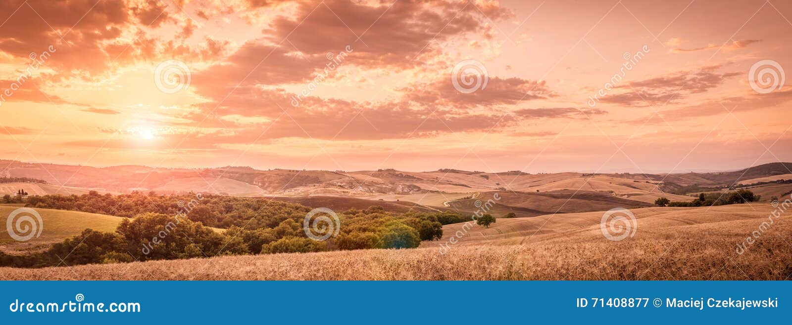 Tuscan sunset landscape stock image. Image of golden - 71408877
