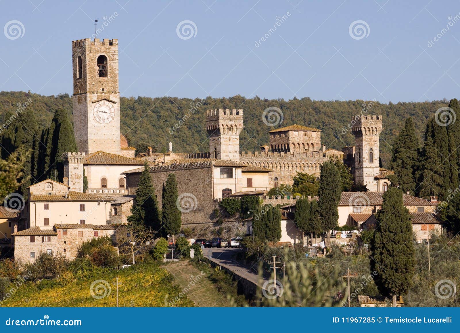 Tuscany castle stock image. Image of europe, hills, siena - 11967285