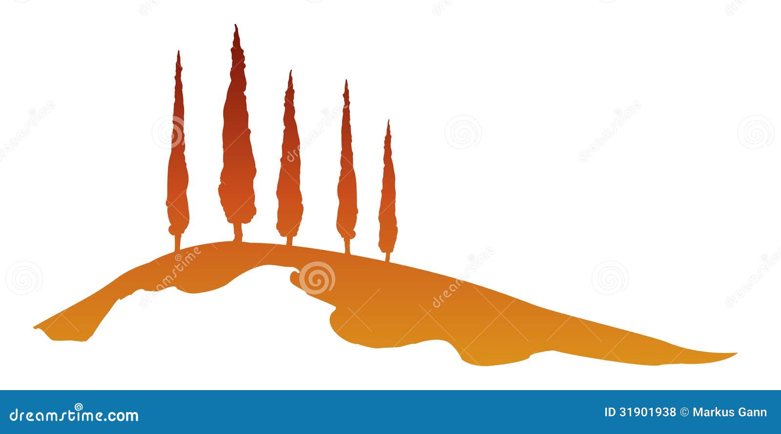 Tuscany graphic stock illustration. Illustration of mountains - 31901938