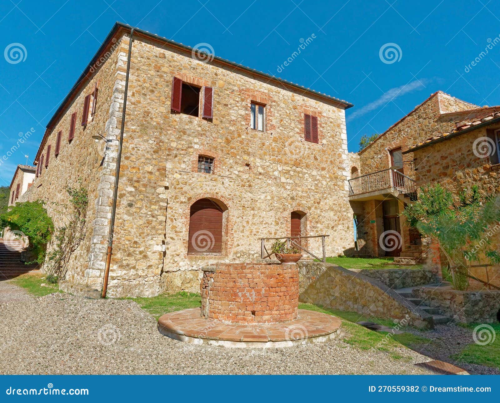 Tuscany Italy Old House Building Made of Bricks Stock Photo - Image of ...