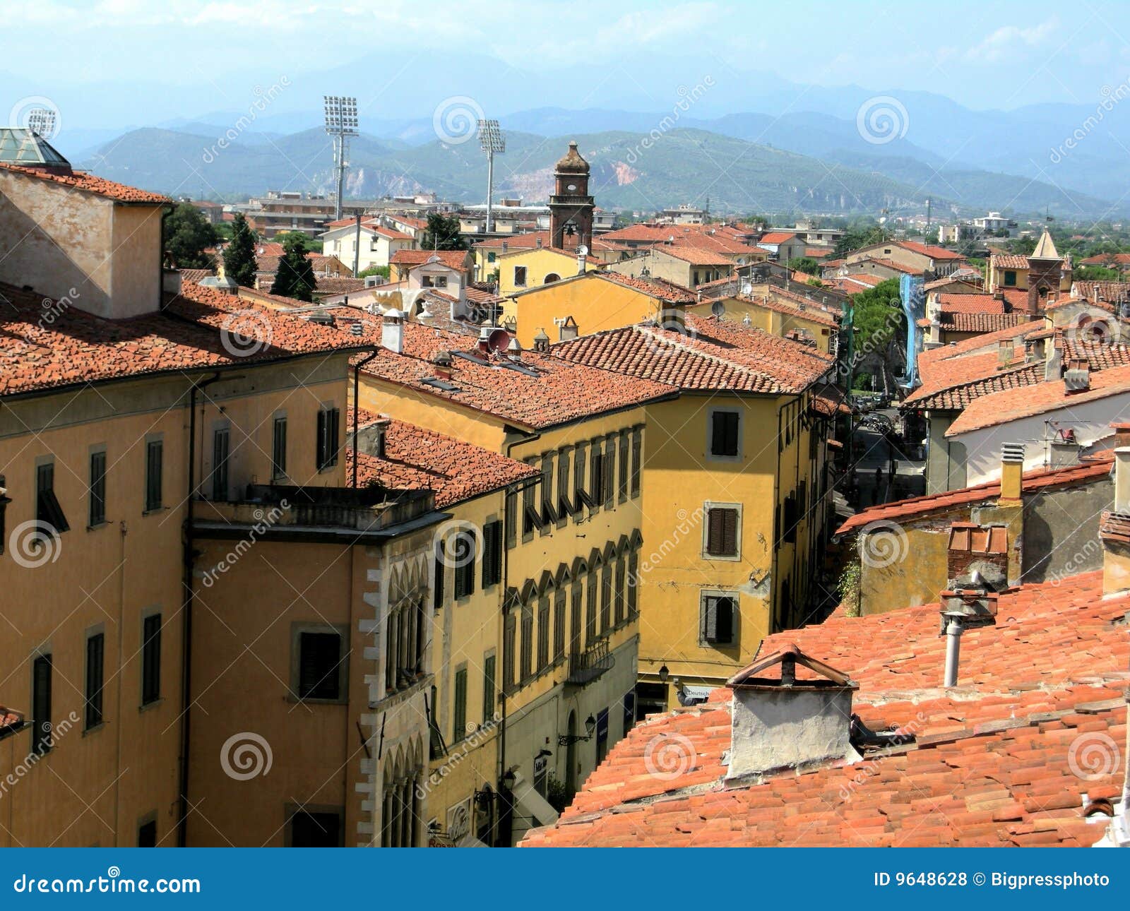 Tuscany Italy town scene stock photo. Image of tuscany - 9648628