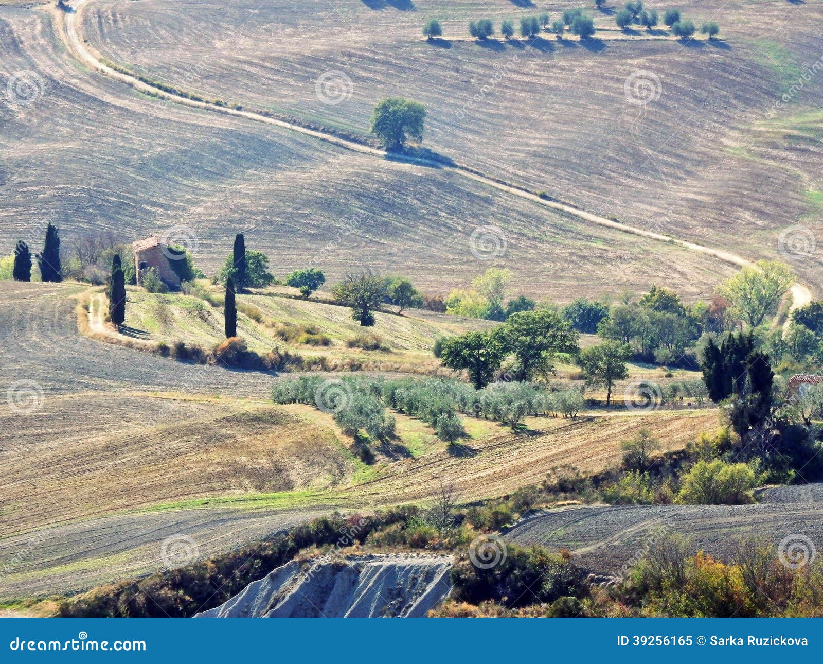 Tuscany landscape stock image. Image of meadows, tuscany - 39256165