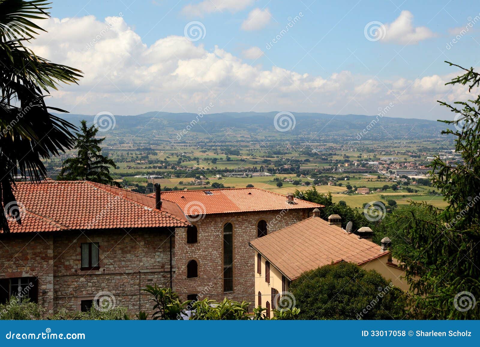 Tuscany stock photo. Image of view, hillside, italy, rooftops - 33017058