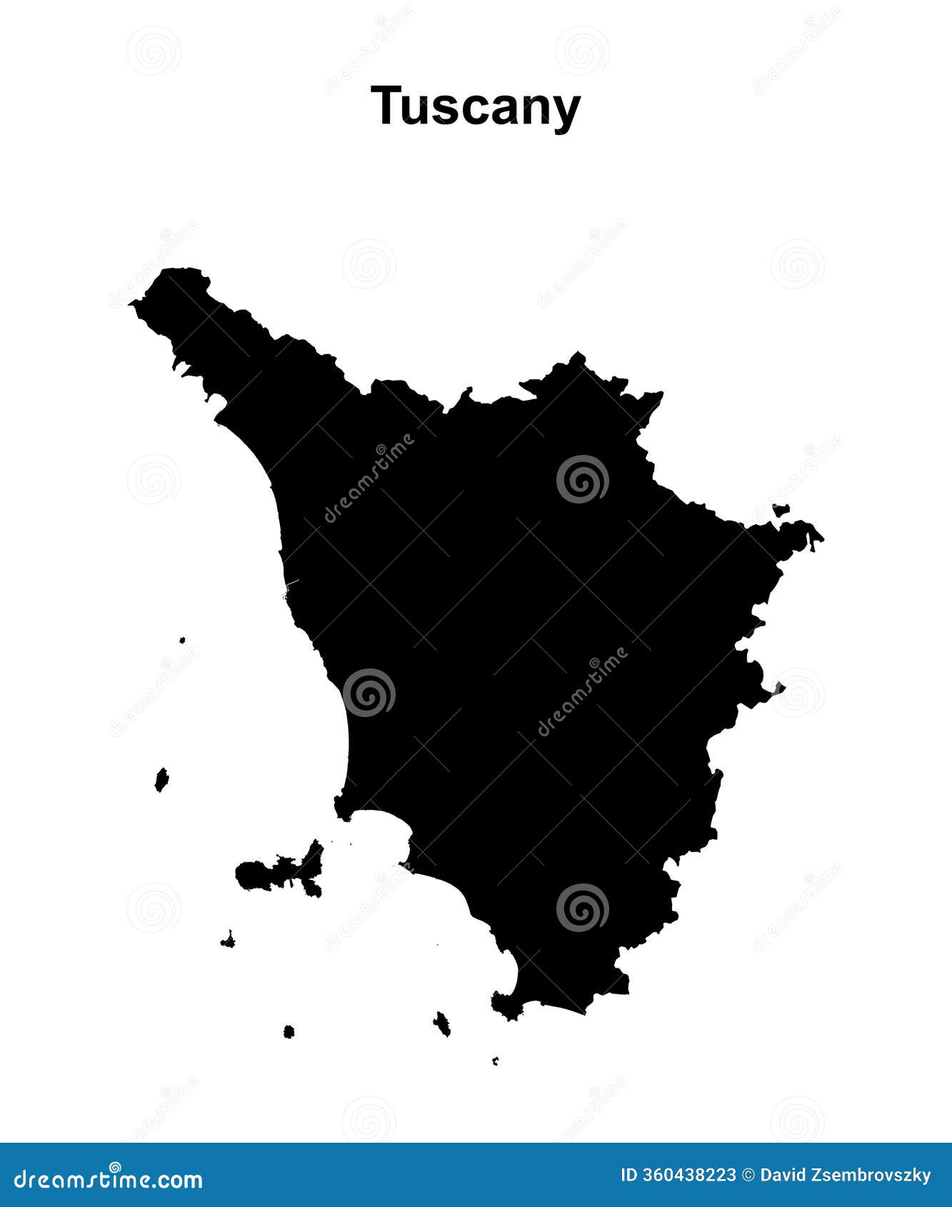 Tuscany Outline Map Vector Illustration | CartoonDealer.com #323629000