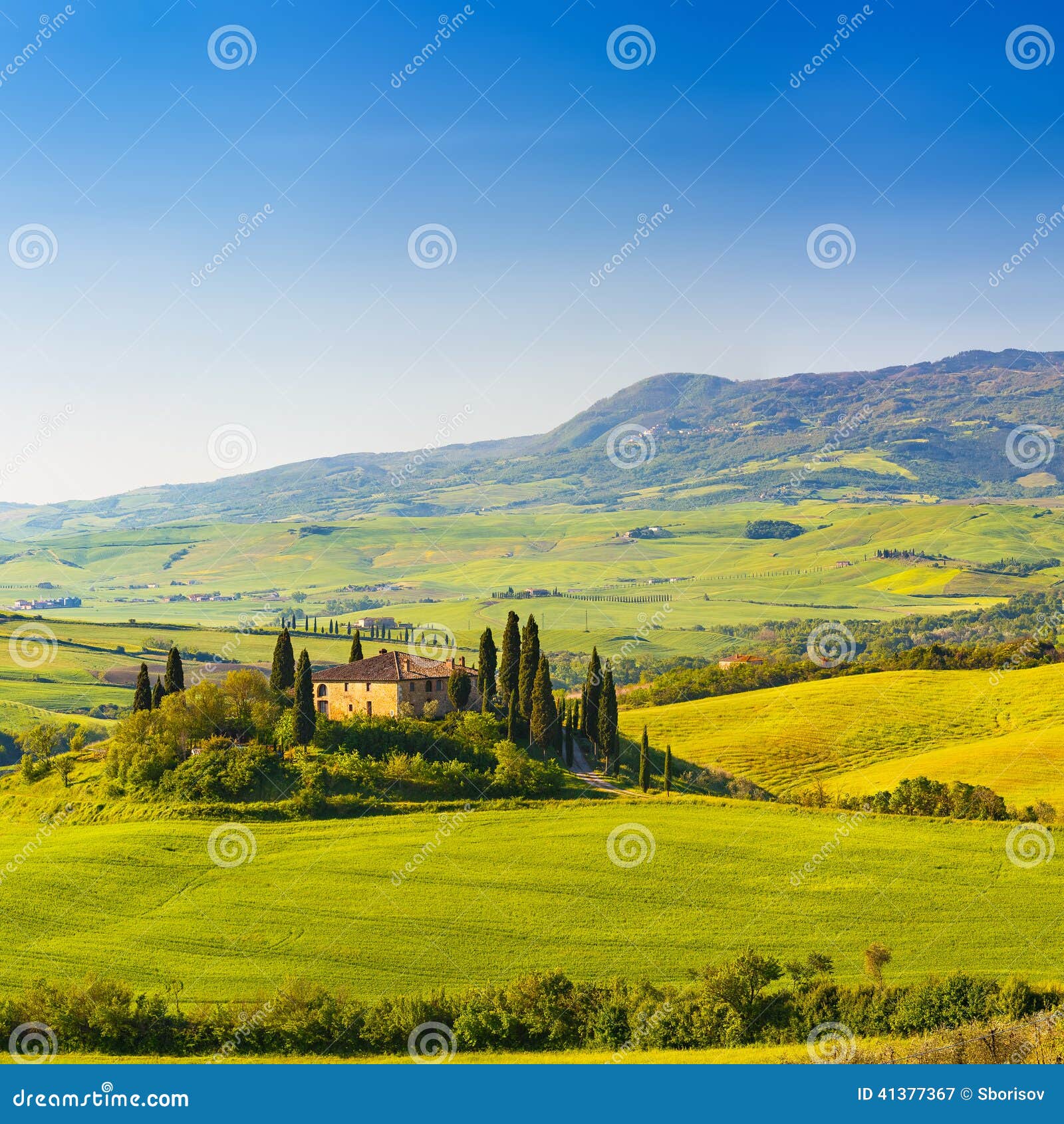 Tuscany at spring stock image. Image of amazing, italy - 41377367