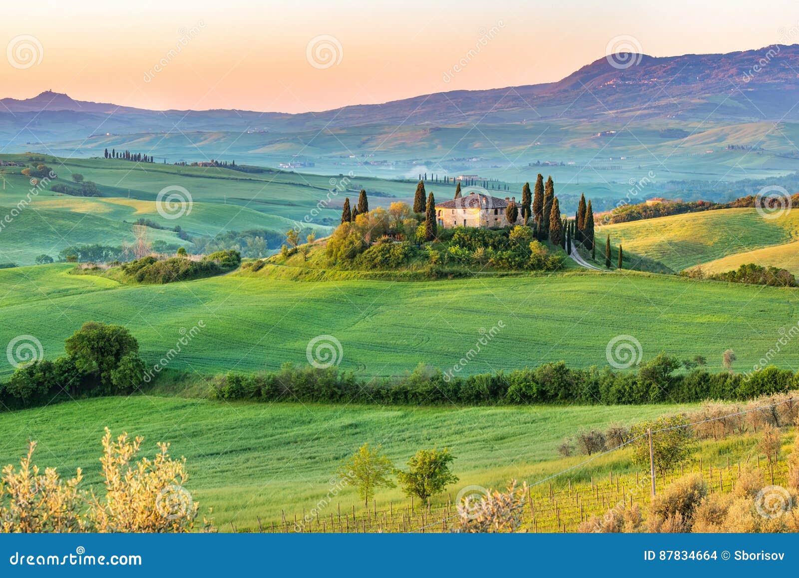 Tuscany at spring stock photo. Image of field, agriculture - 87834664