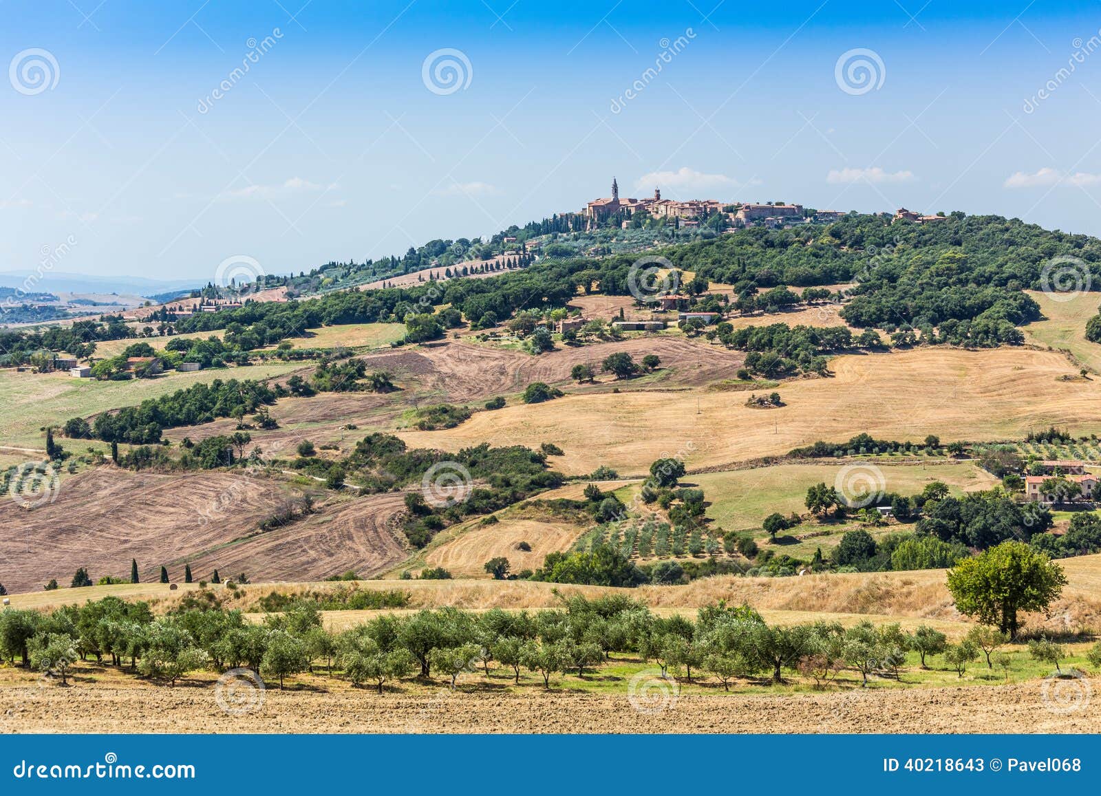 Tuscany view, Italy stock image. Image of italian, colours - 40218643