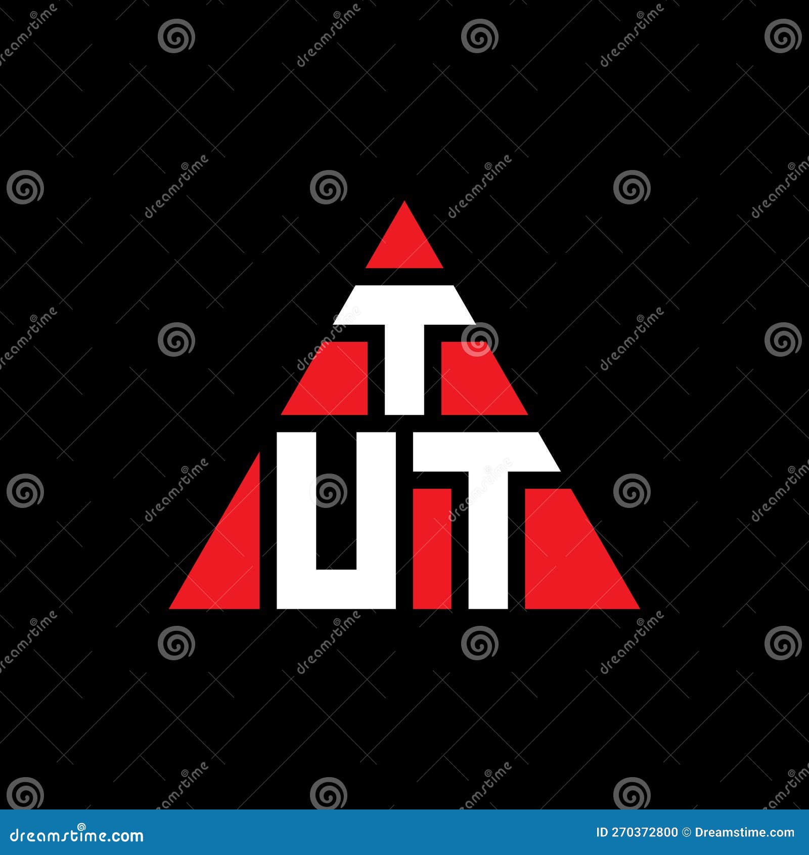 TUT Triangle Letter Logo Design with Triangle Shape. TUT Triangle Logo ...
