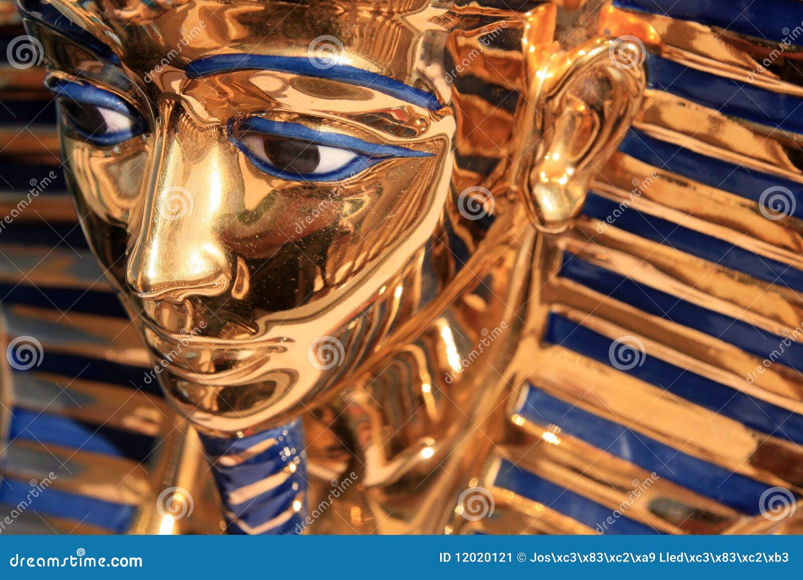 Tutankamon face left stock image. Image of adventure - 12020121