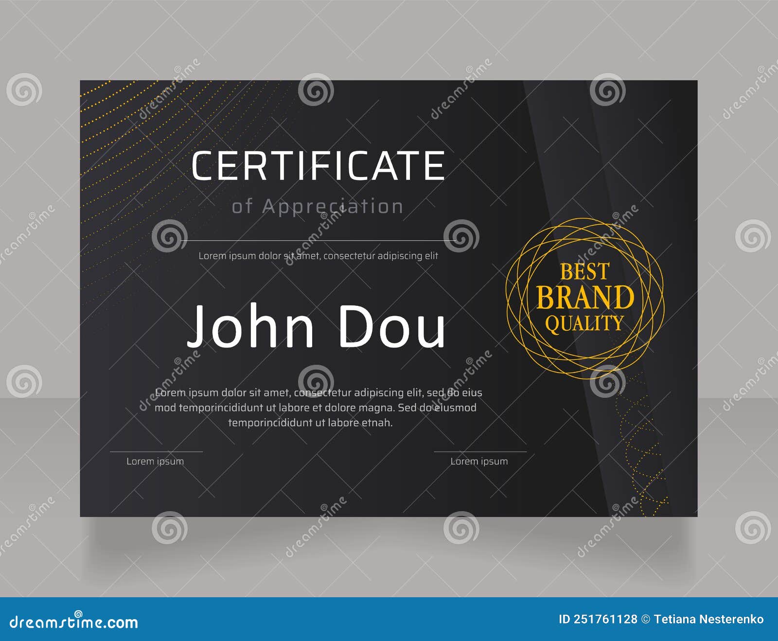 Tutor Appreciation Certificate Design Template Stock Vector ...