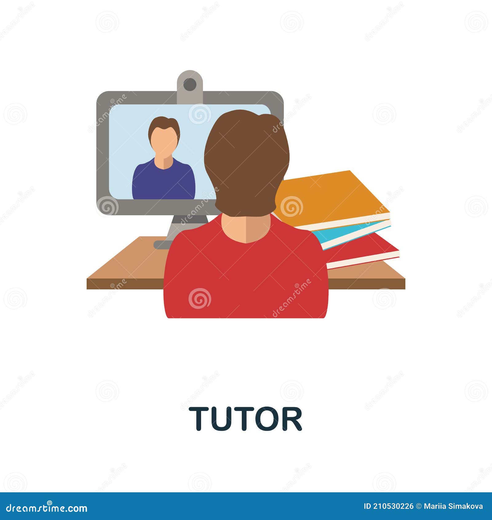 Tutor Flat Icon. Color Simple Element from Freelance Collection ...