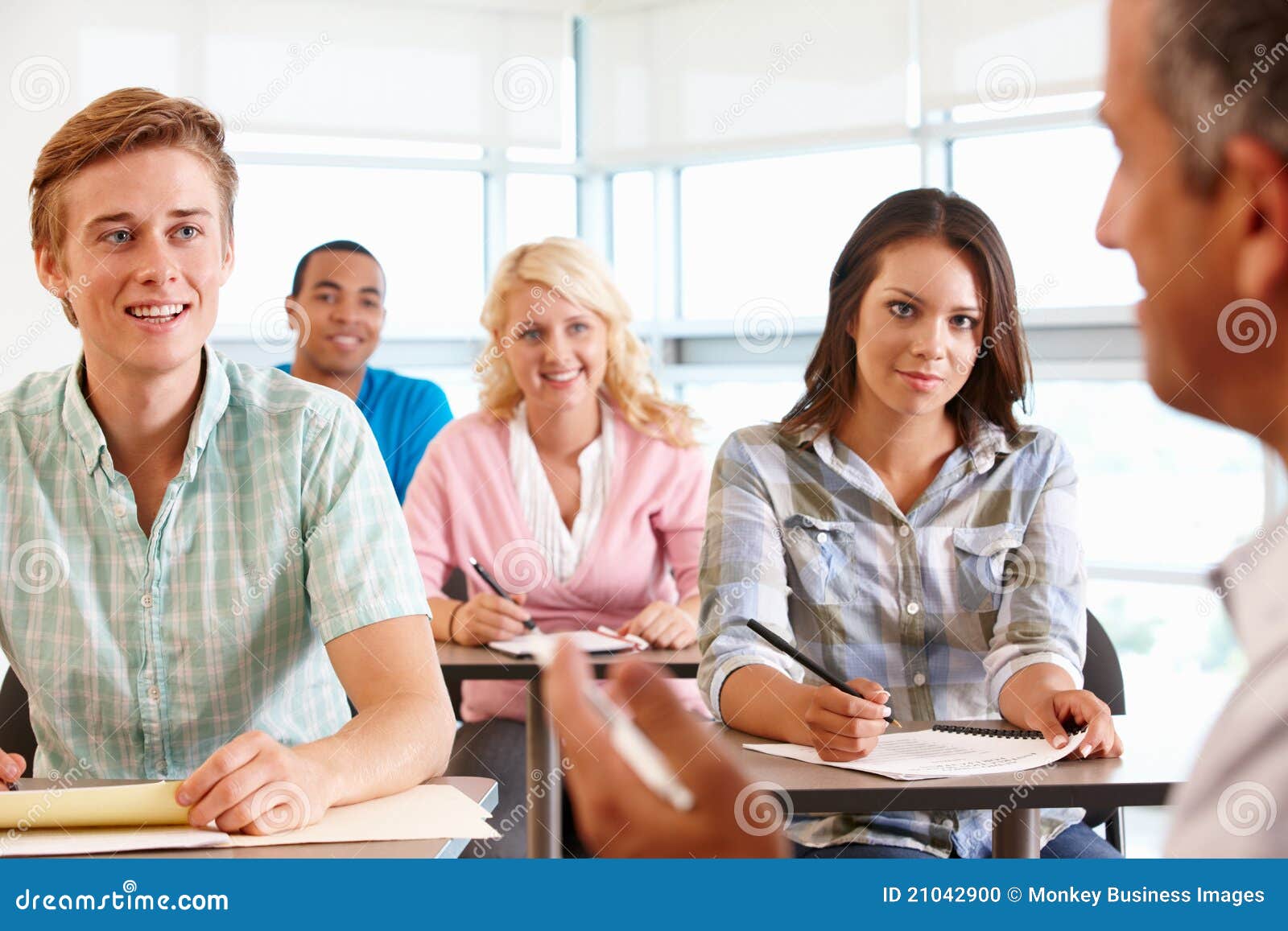 Tutor in front of class stock photo. Image of portrait - 21042900