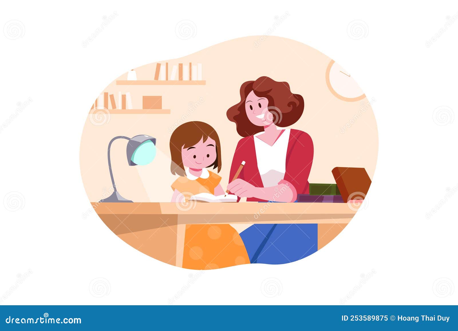 Tutor Illustration Concept on White Background Stock Vector ...
