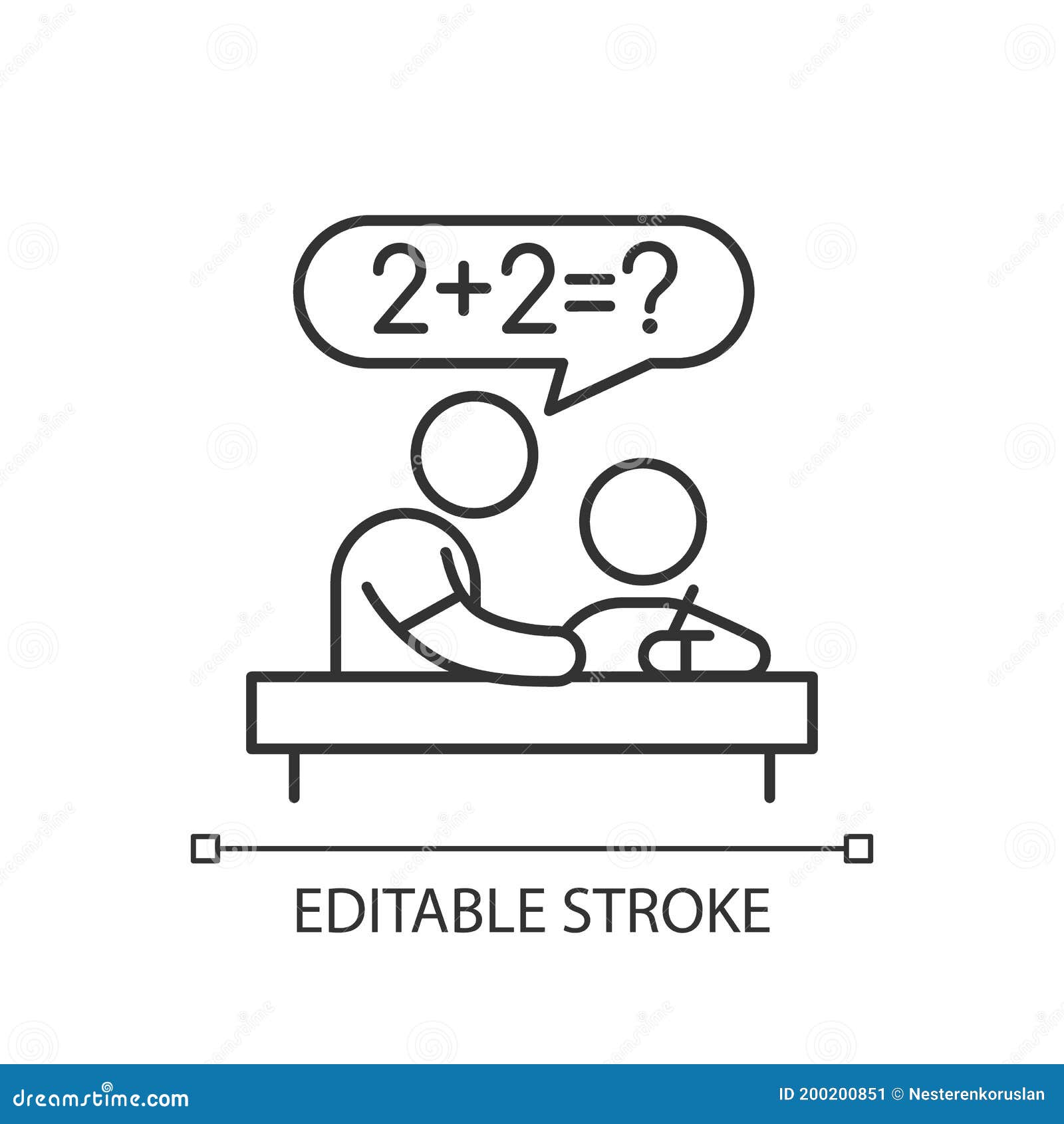Tutor linear icon stock vector. Illustration of education - 200200851
