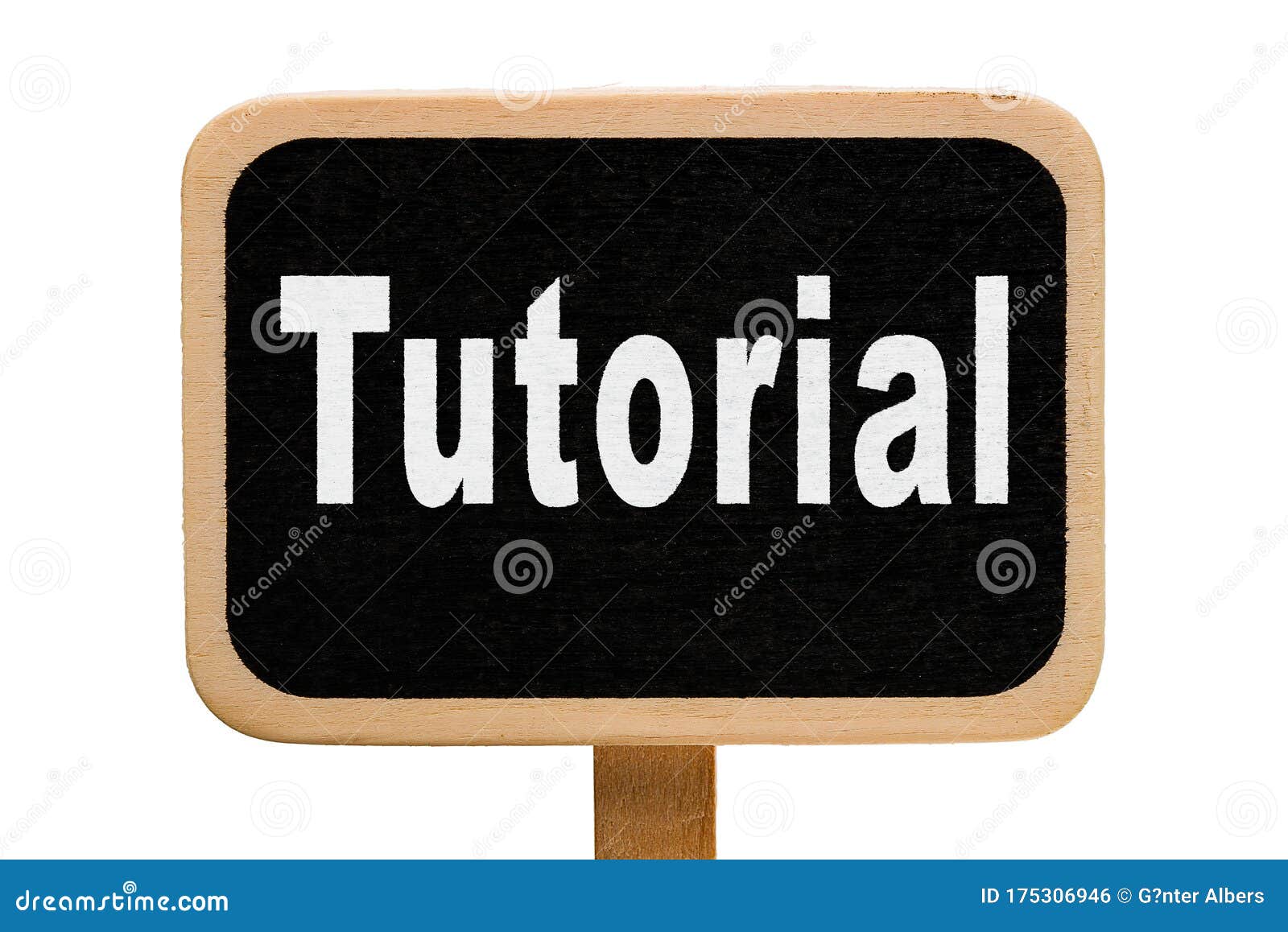 Tutorial sign stock photo. Image of blackboard, notice - 175306946