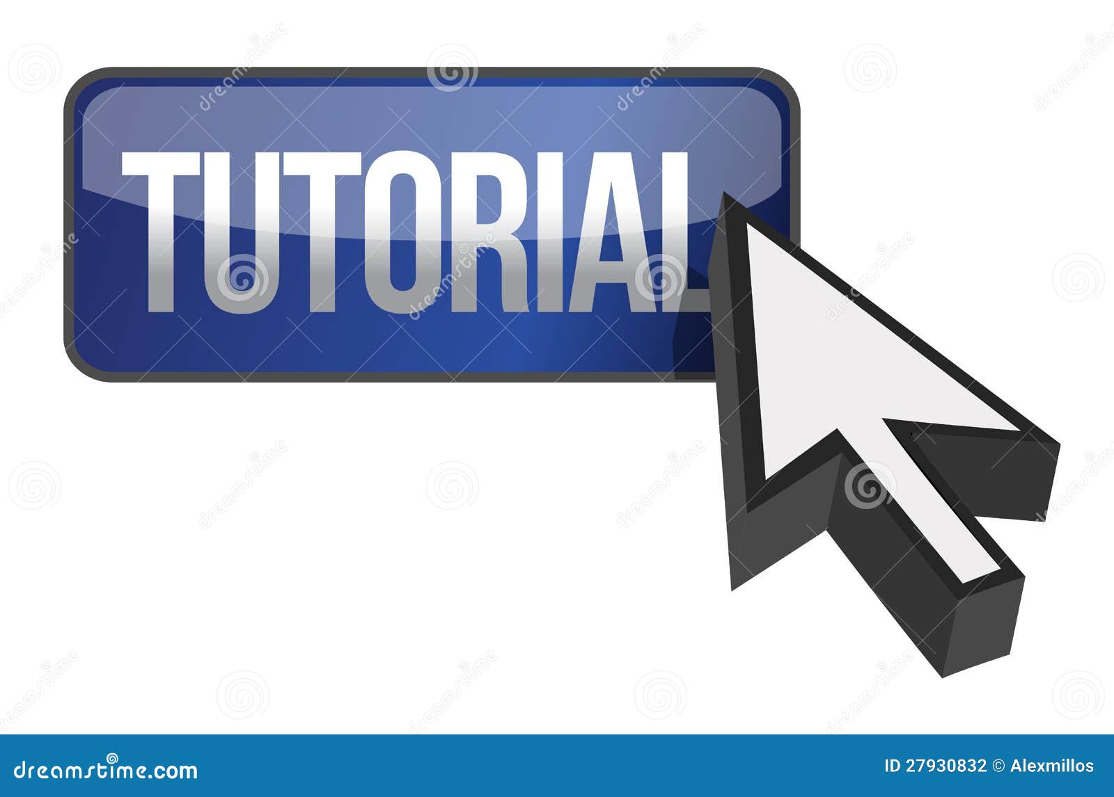 Tutorial button stock illustration. Illustration of abstract - 27930832