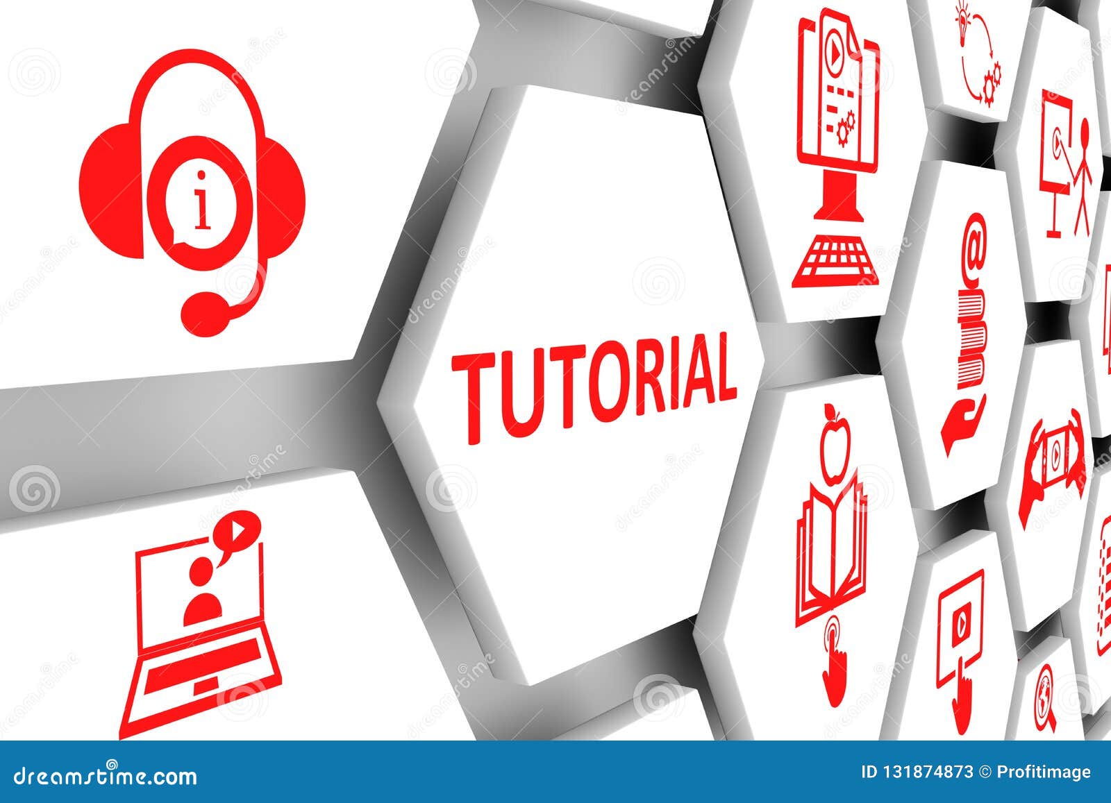 TUTORIAL Concept Cell Background Stock Illustration - Illustration of ...